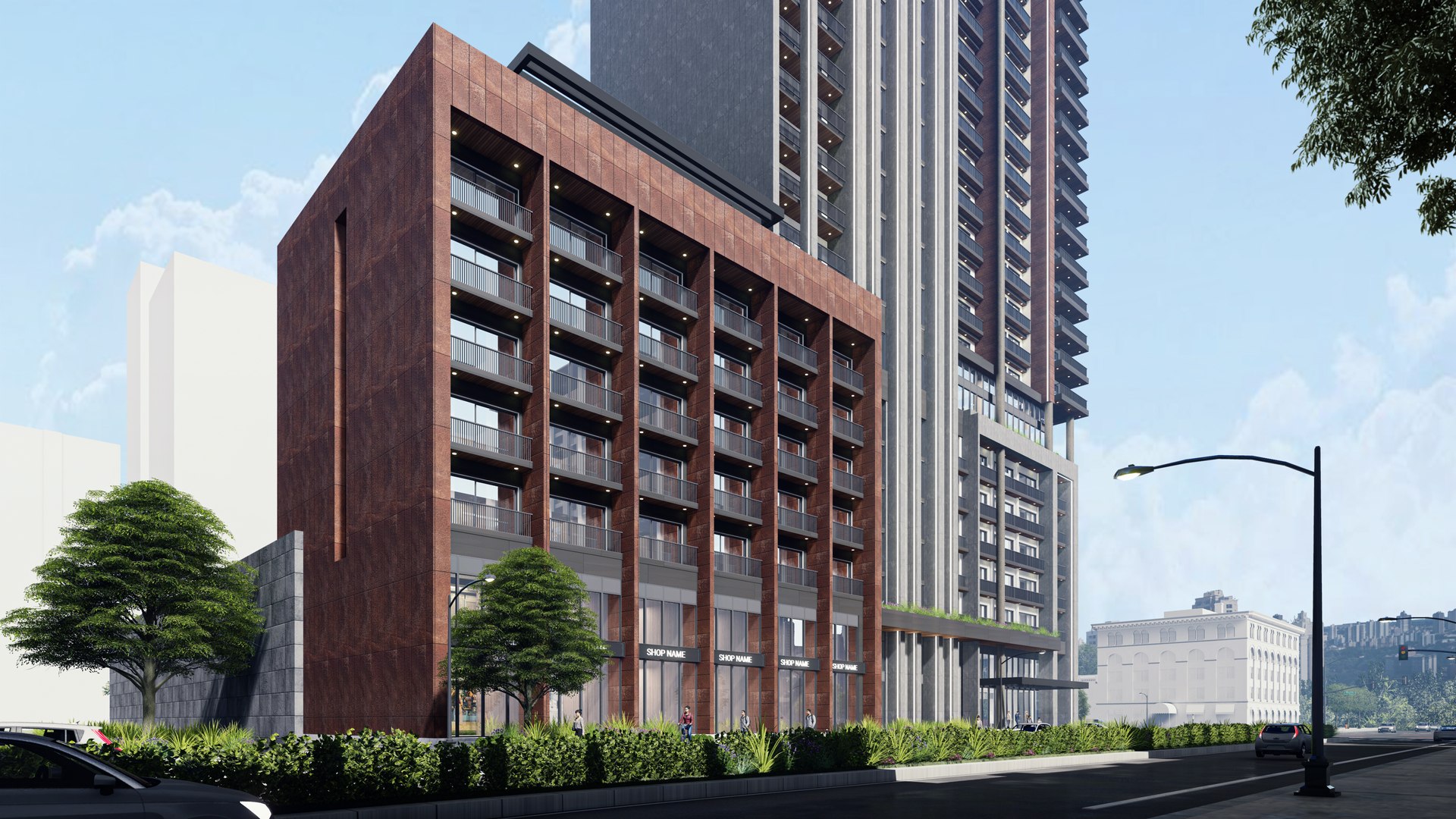 Residential High Rise Building Exterior Scene 3D Model 3D Model ...