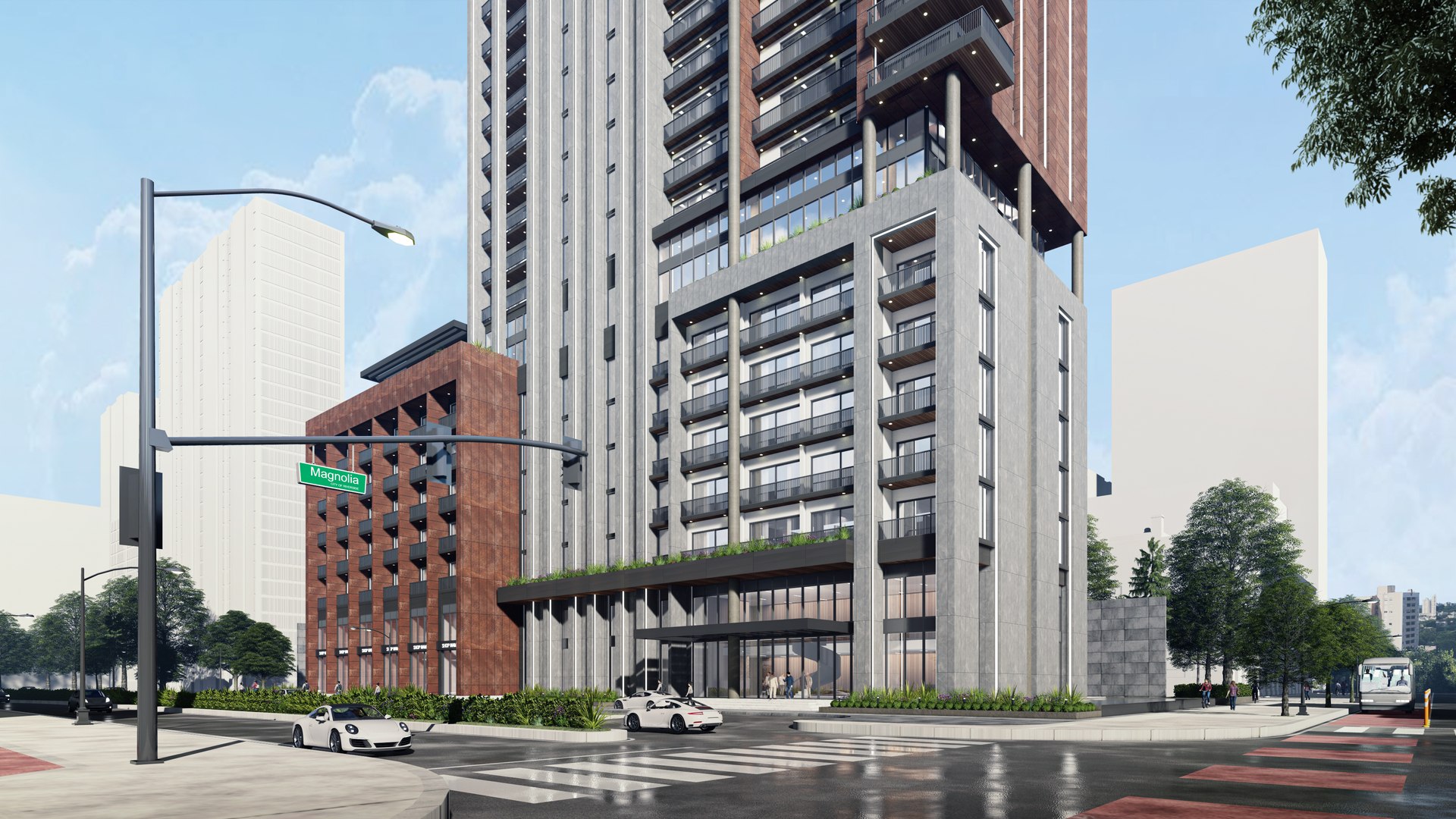 Residential High Rise Building Exterior Scene 3D Model 3D Model ...