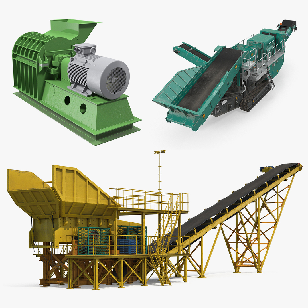 Crusher machines 3D model - TurboSquid 1374654