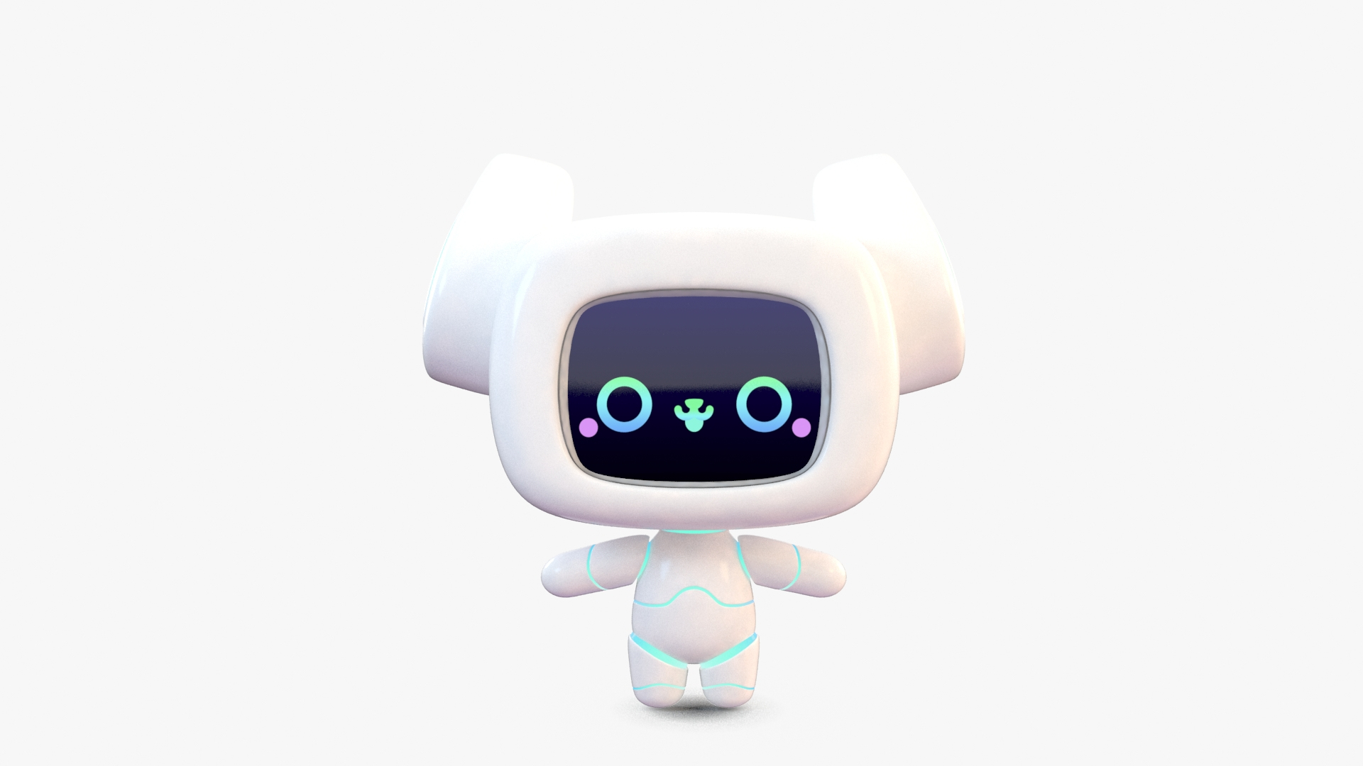 3D Cute Cartoon Robot Bunny Cat Dog Panda Animals Collection Pack ...
