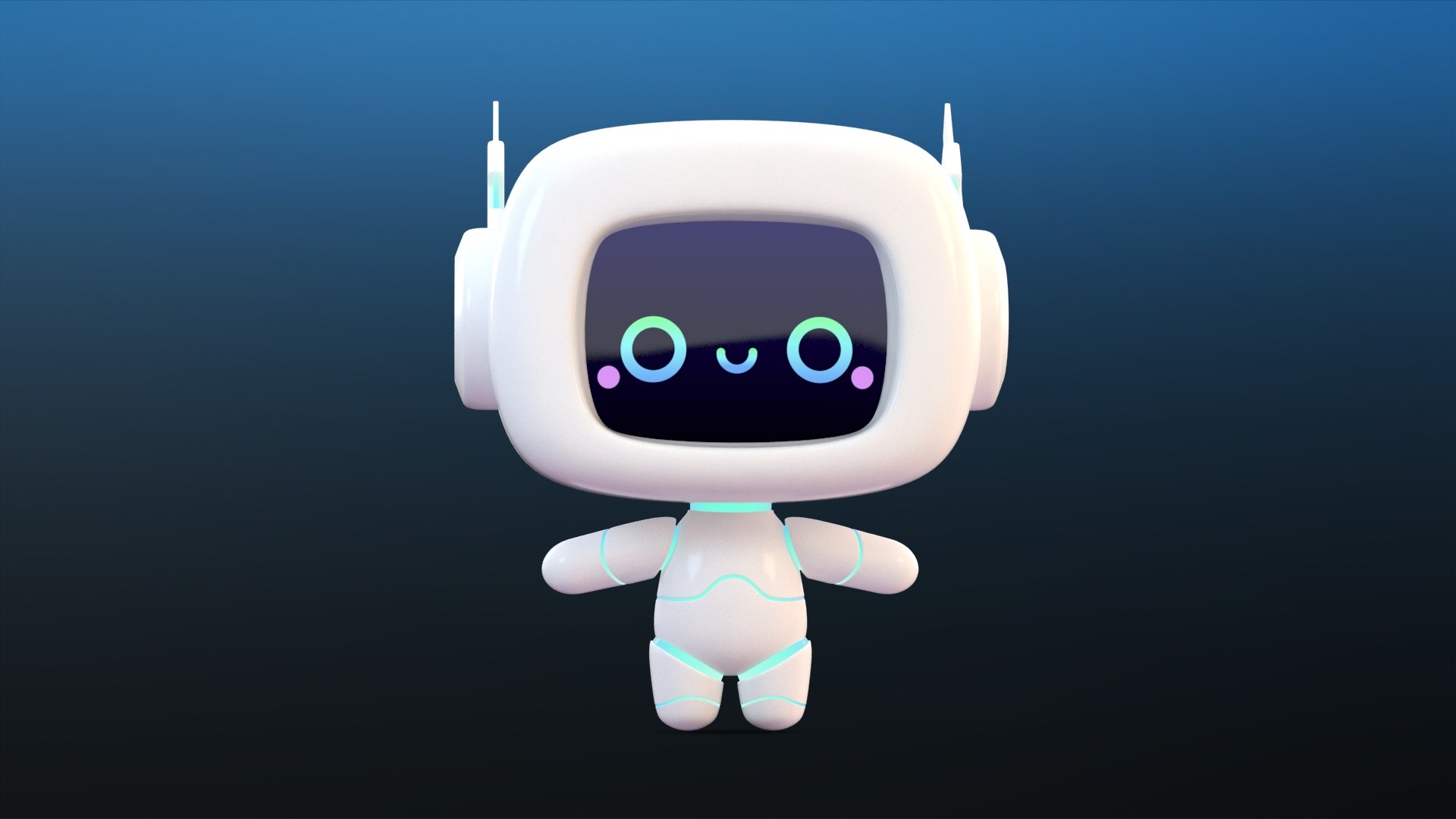 3D Cute Cartoon Robot Bunny Cat Dog Panda Animals Collection Pack ...