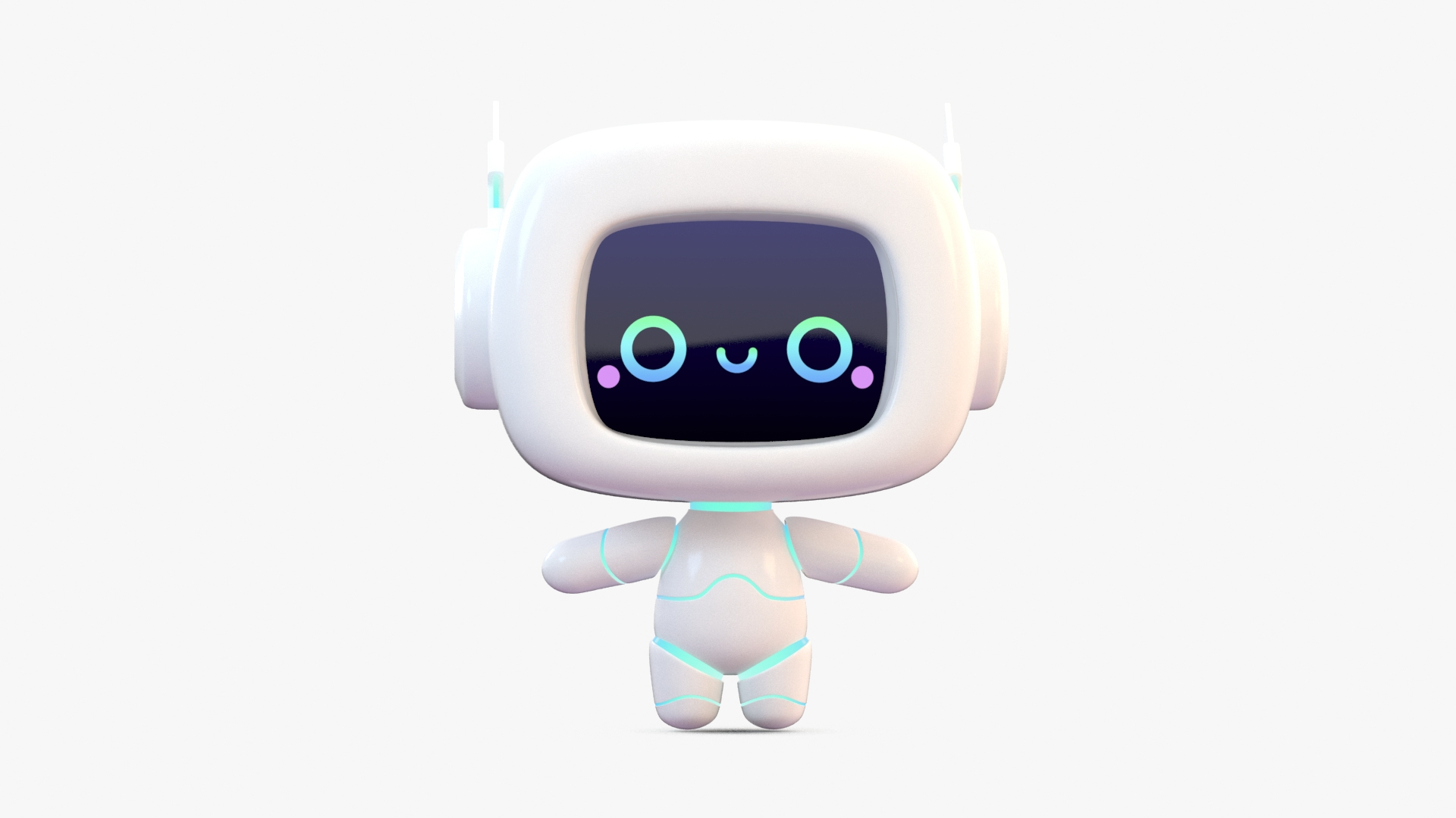 3D Cute Cartoon Robot Bunny Cat Dog Panda Animals Collection Pack ...