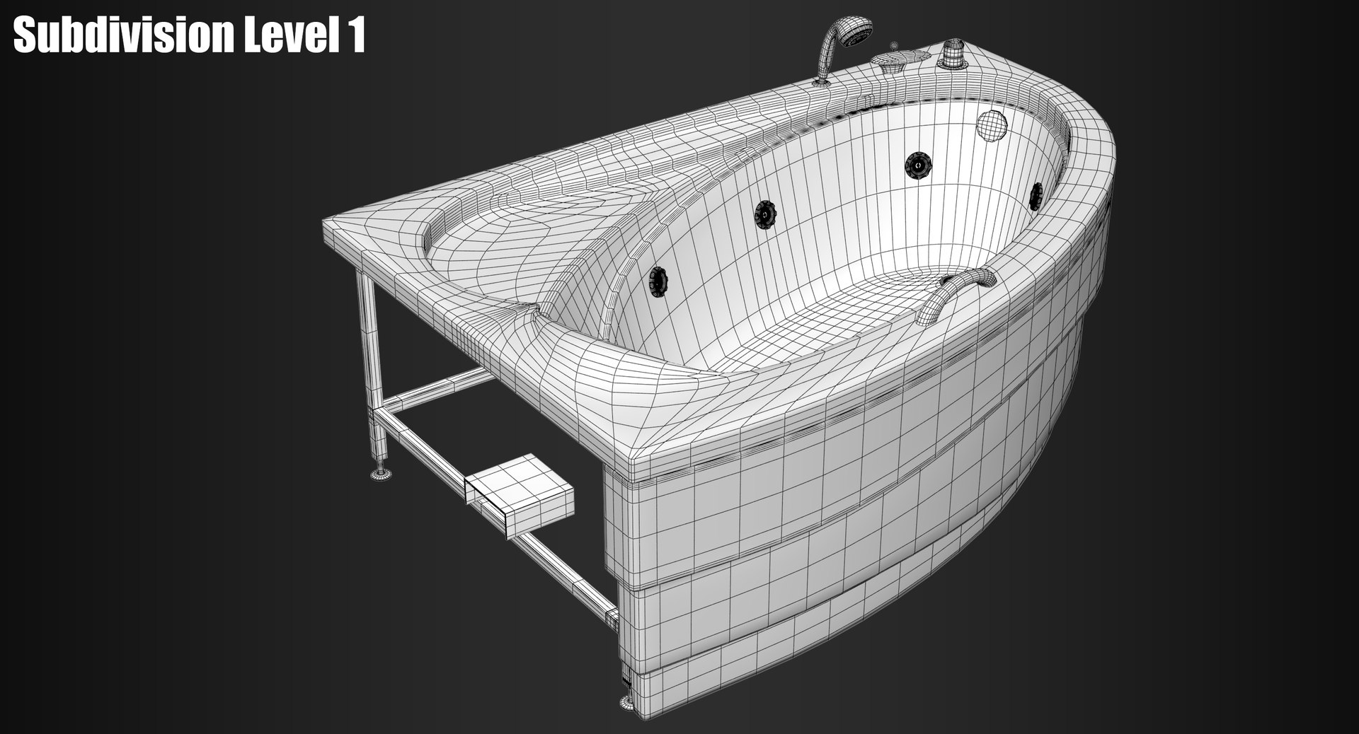 Modern Bathtub Model - TurboSquid 1389347