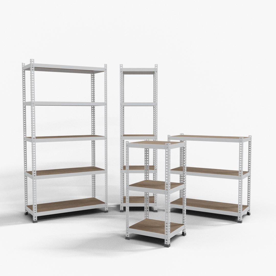 3D Shelving Unit - Multiple Sizes - TurboSquid 2083224