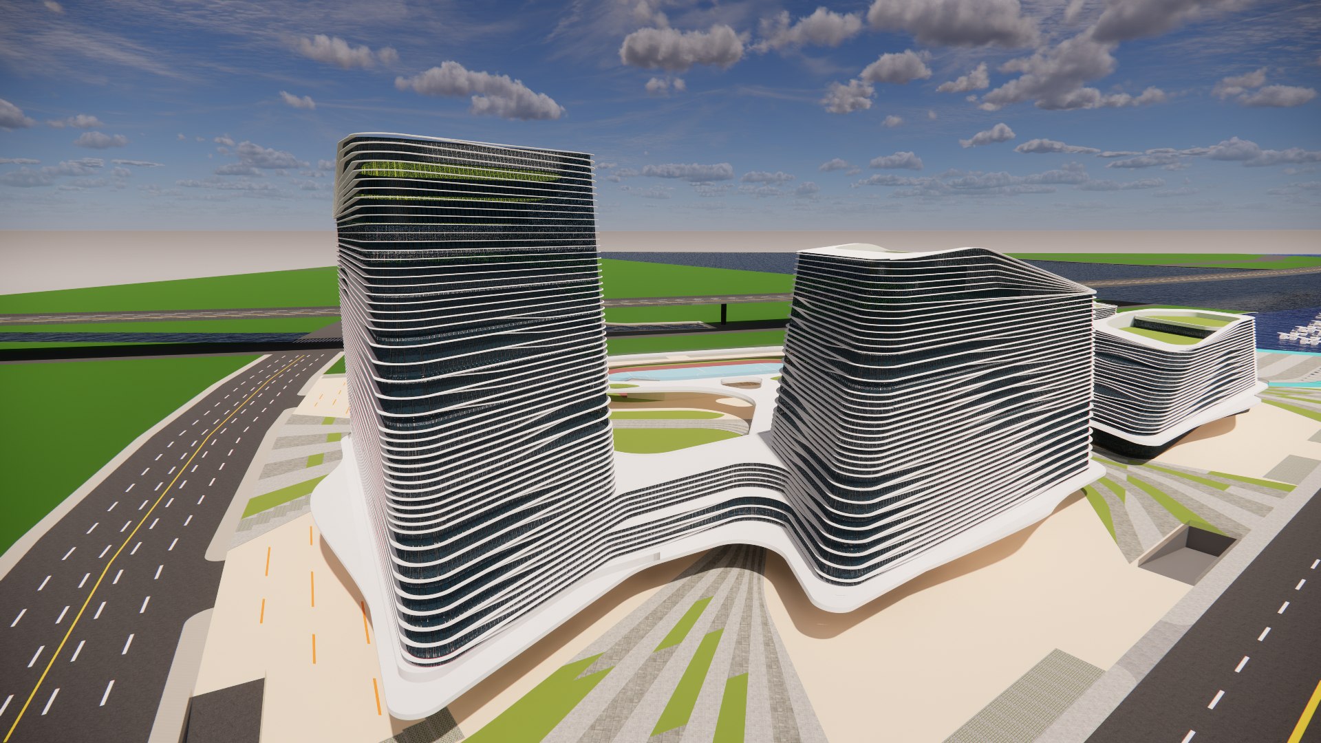 Modern City Block -A9 3D Model - TurboSquid 2379756