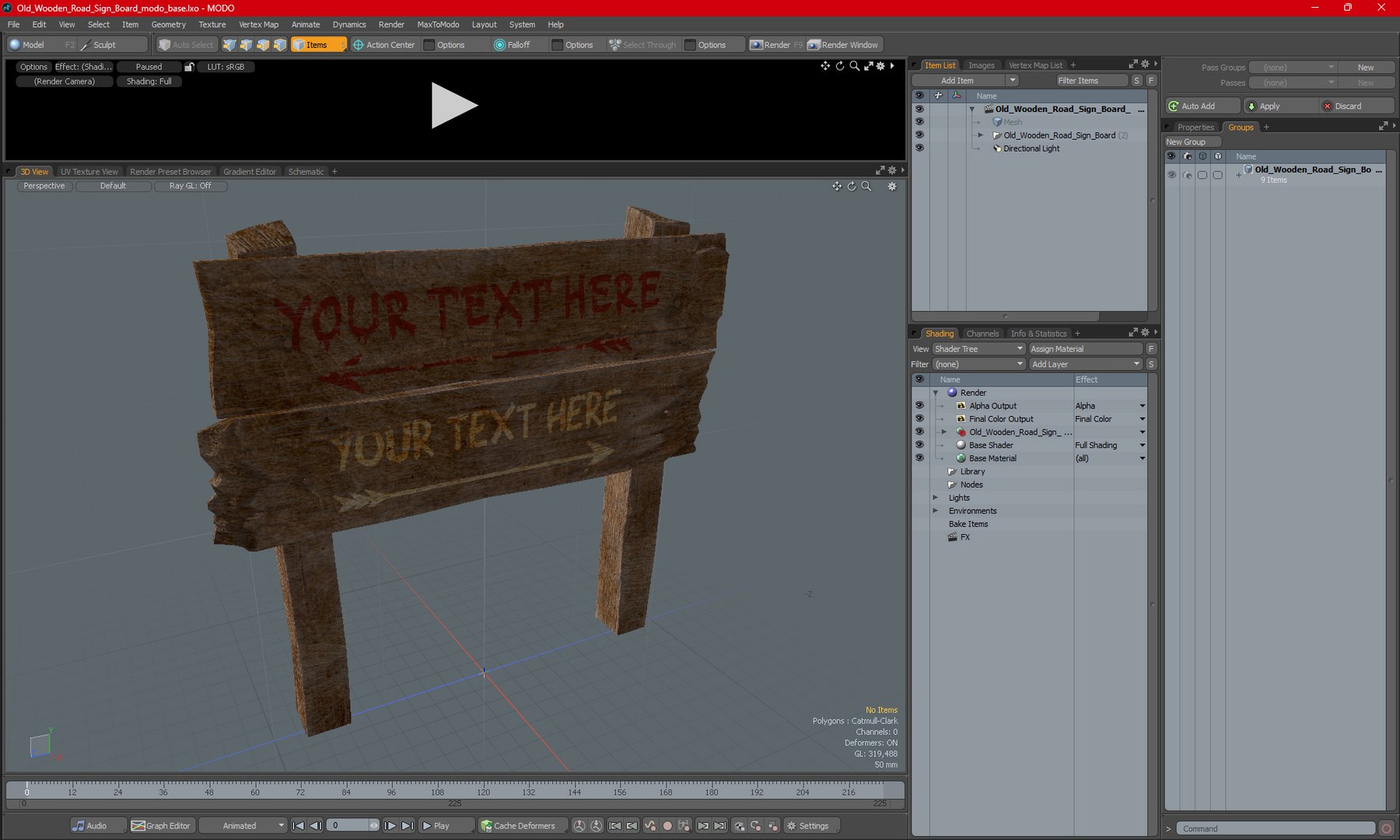 3D model Old Wooden Road Sign Board - TurboSquid 2113694