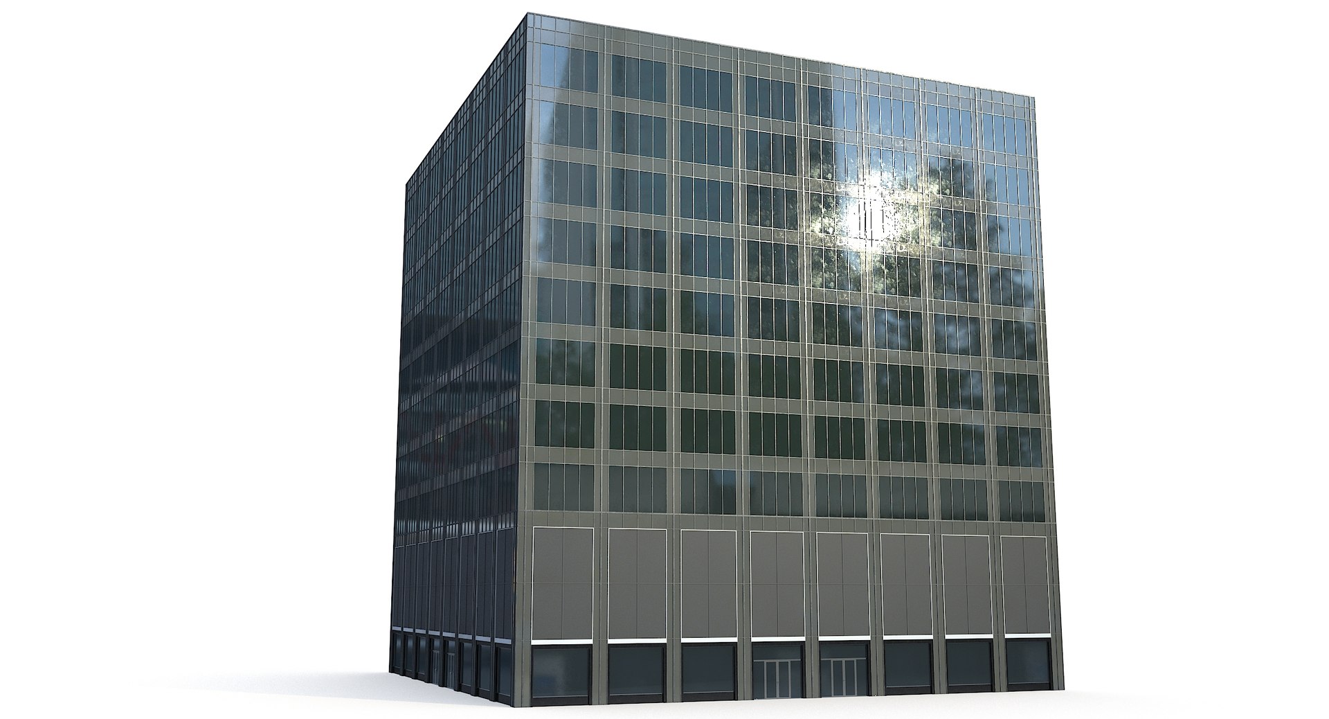 3D 7 Glass Building Modules 01 Model - TurboSquid 1883284