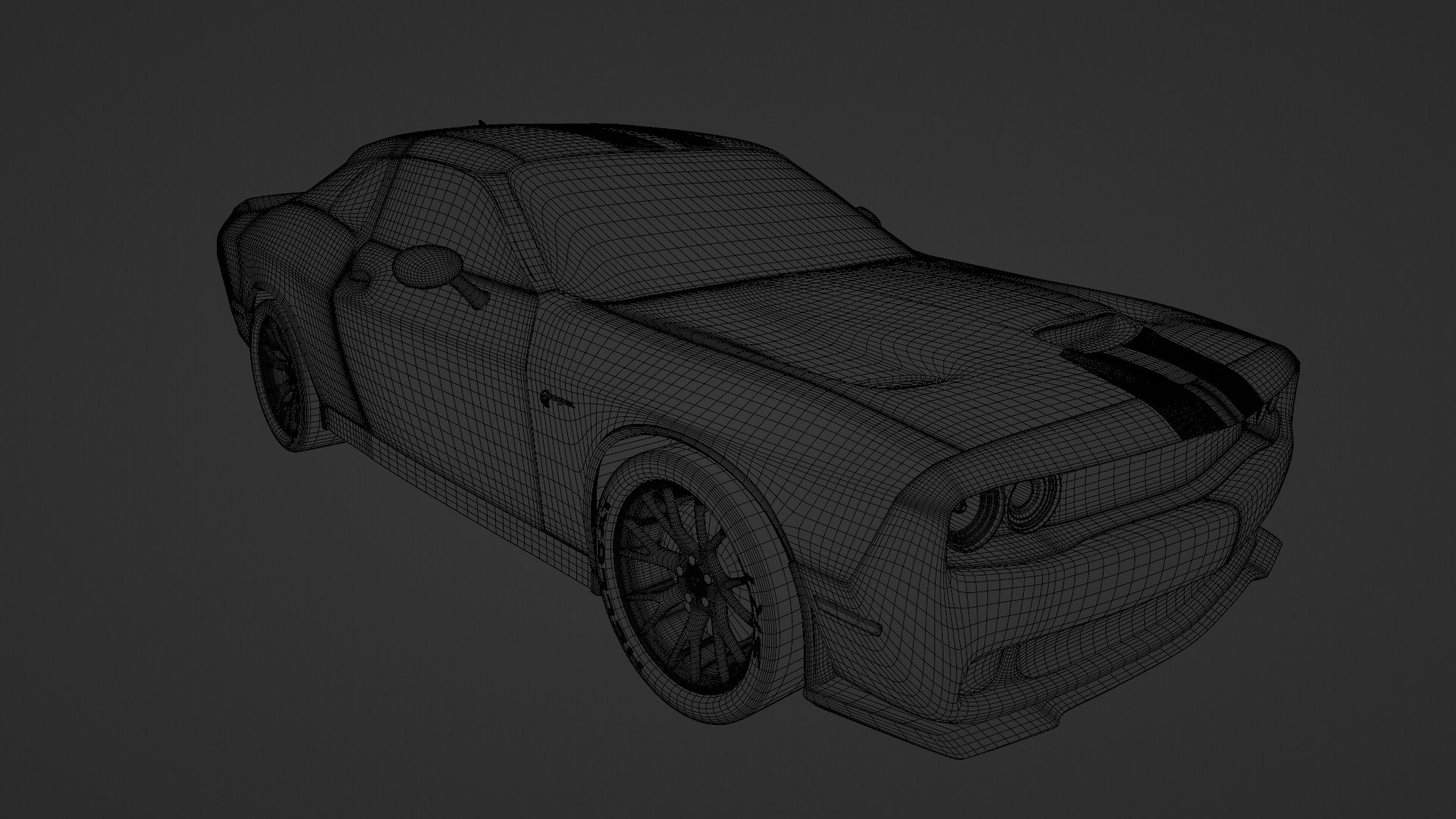 3D Model HELLCAT DODGE CHALLENGER - TurboSquid 2194061