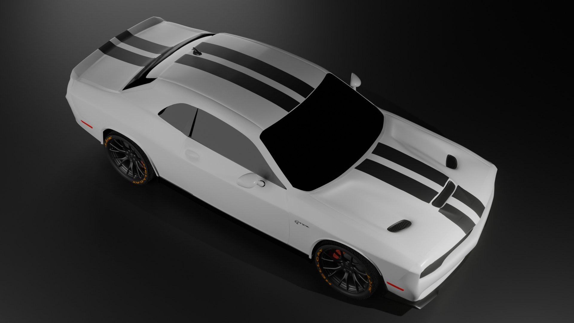 3D Model HELLCAT DODGE CHALLENGER - TurboSquid 2194061