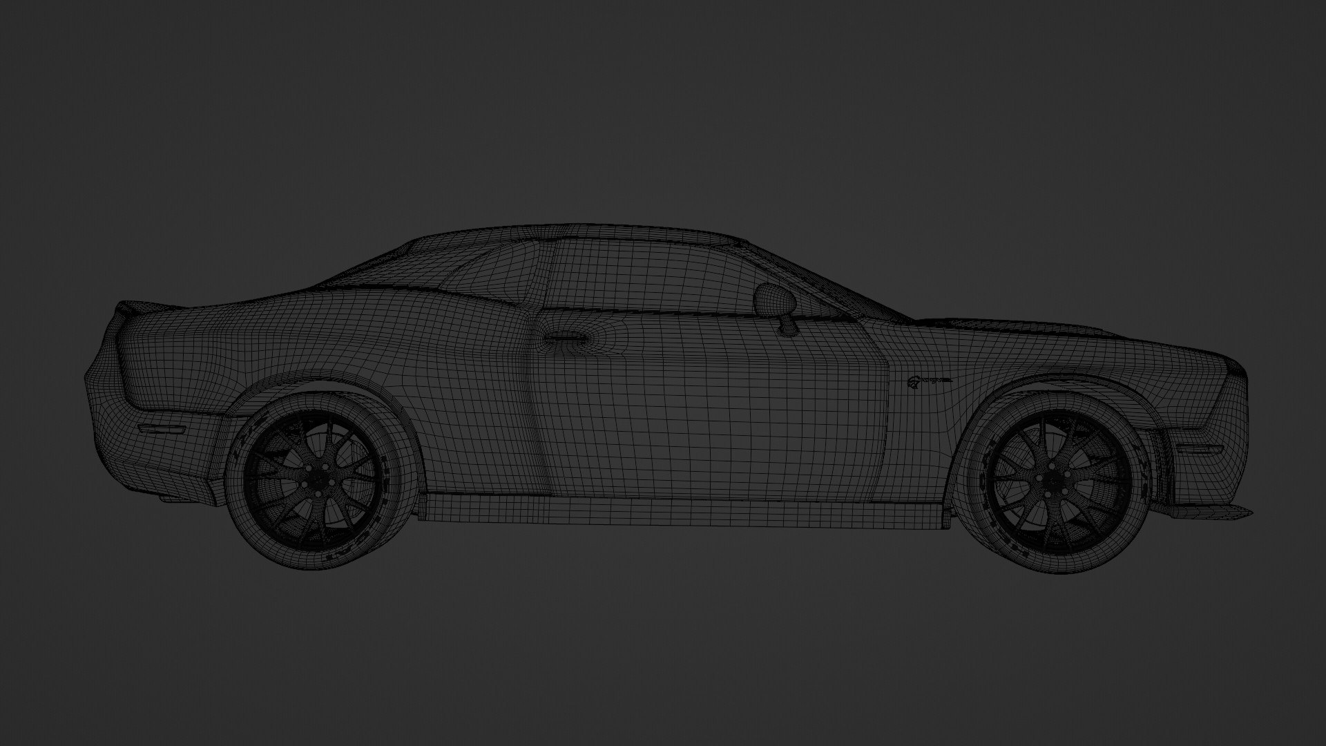 3D Model HELLCAT DODGE CHALLENGER - TurboSquid 2194061