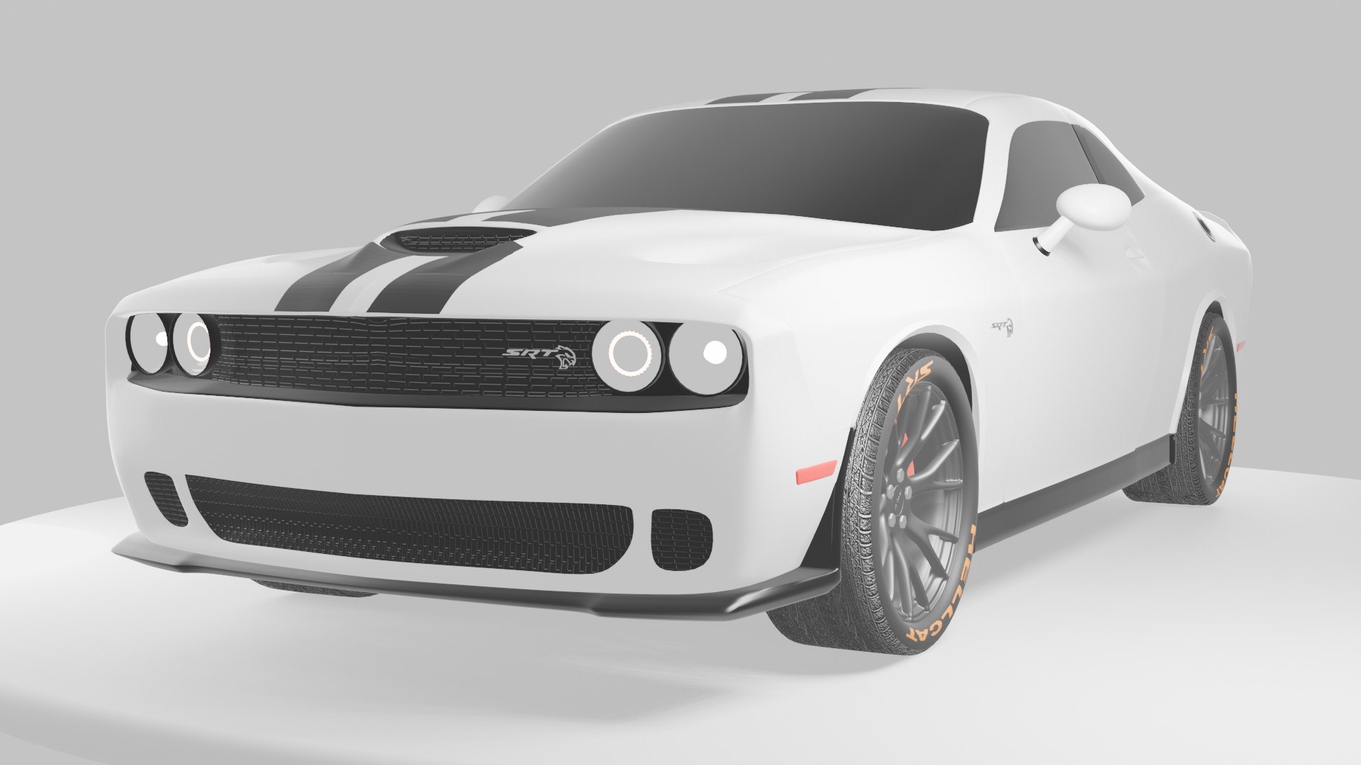 3D Model HELLCAT DODGE CHALLENGER - TurboSquid 2194061