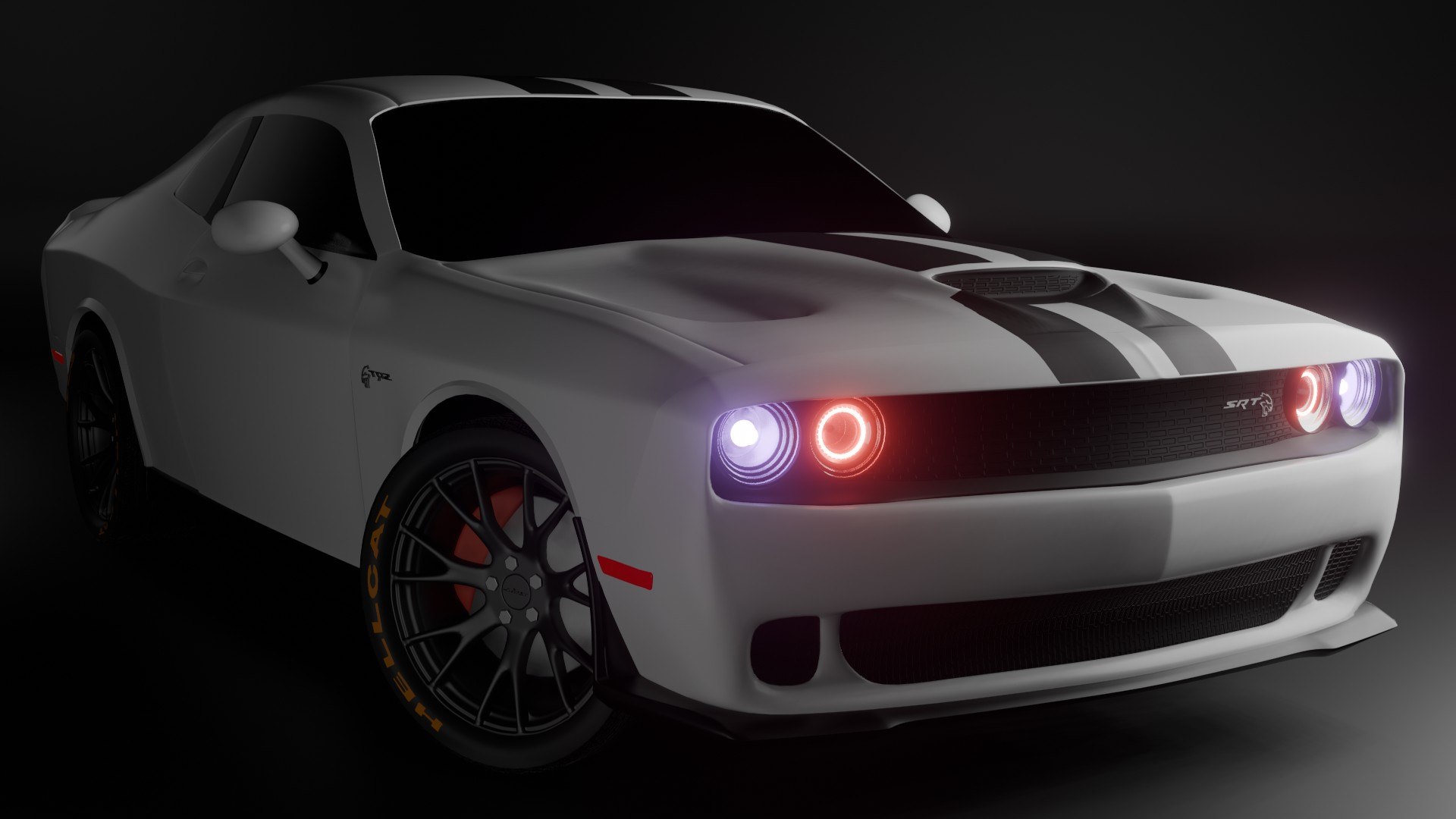 3D Model HELLCAT DODGE CHALLENGER - TurboSquid 2194061