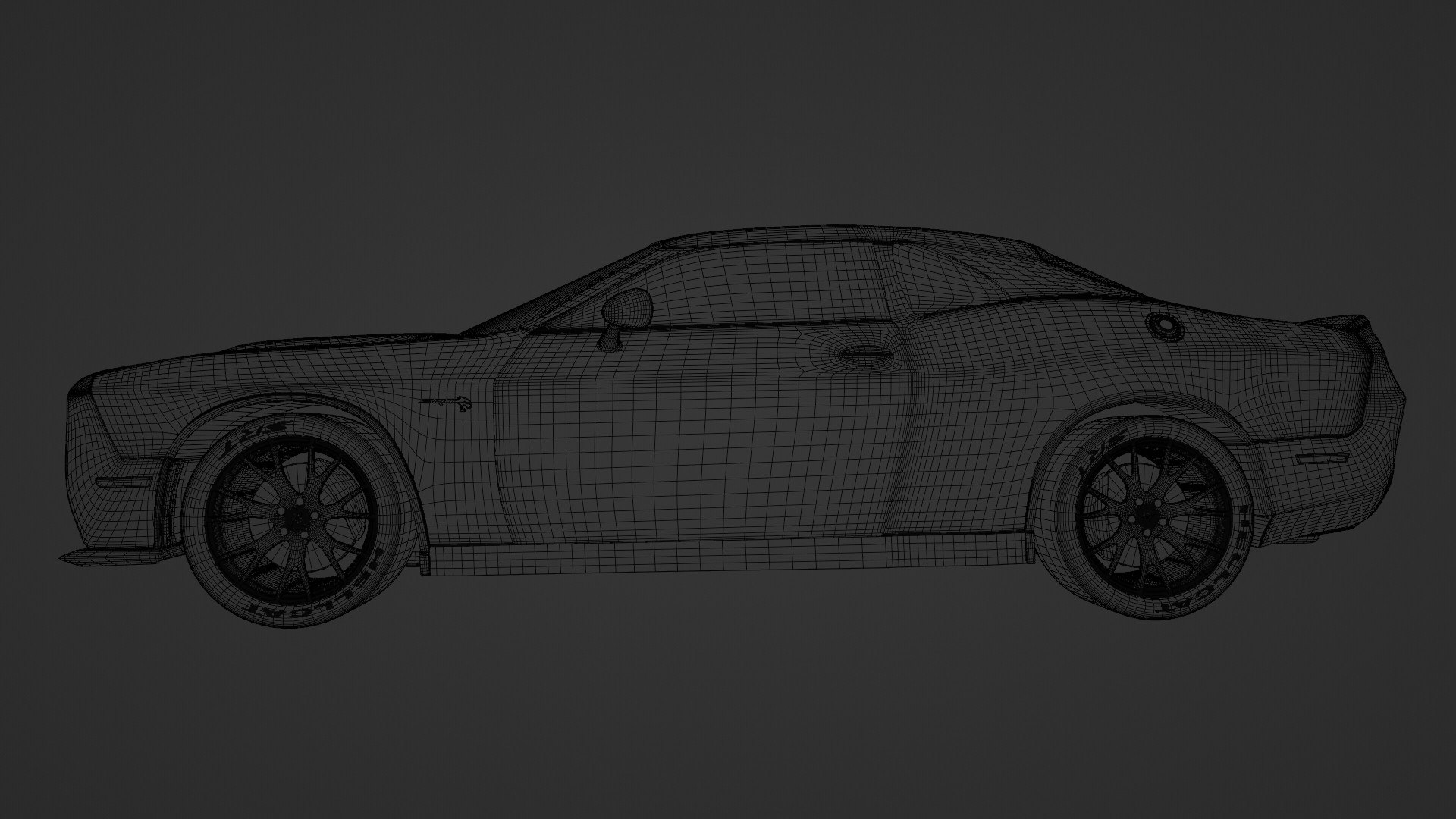 3D Model HELLCAT DODGE CHALLENGER - TurboSquid 2194061