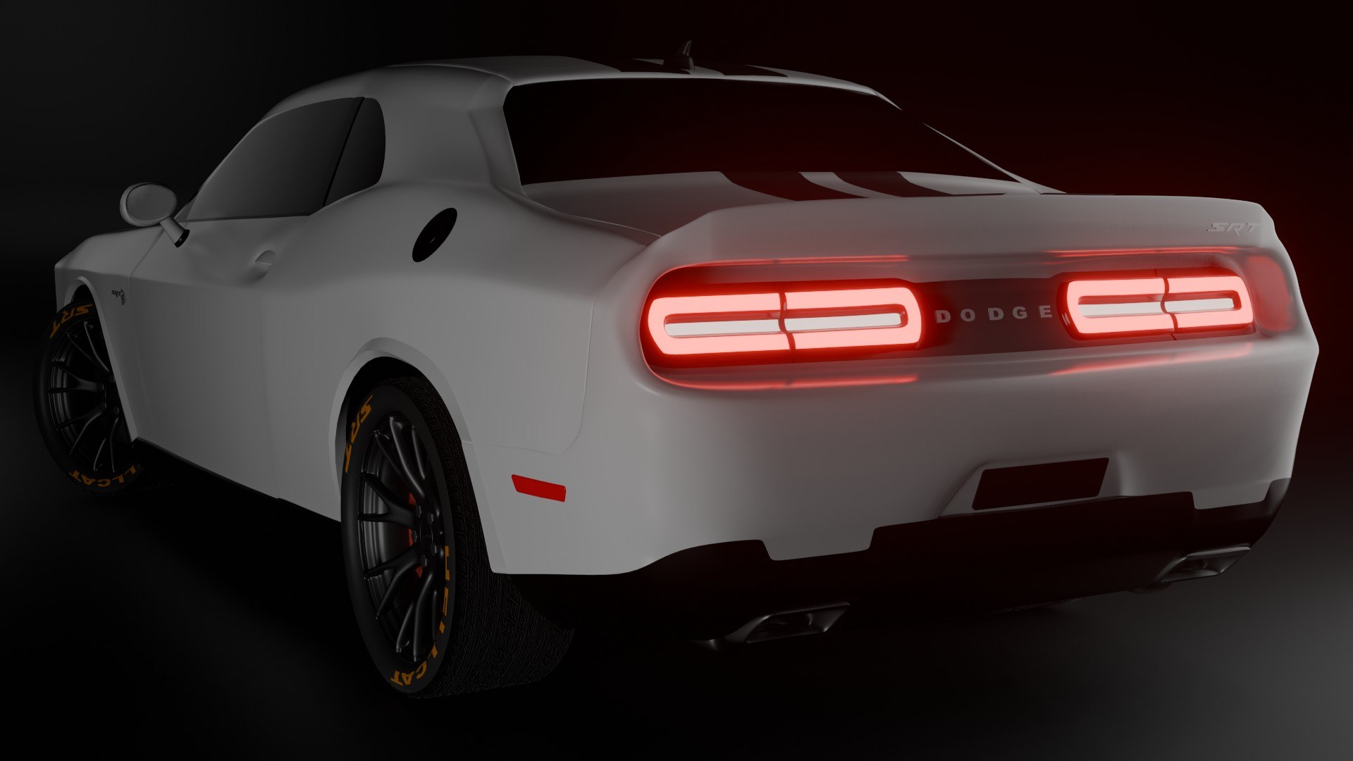 3D Model HELLCAT DODGE CHALLENGER - TurboSquid 2194061