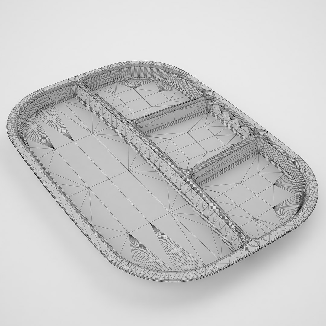 3d Model Lunch Food Tray