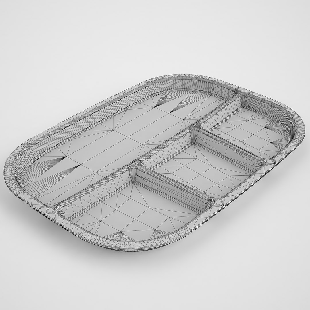 3d Model Lunch Food Tray