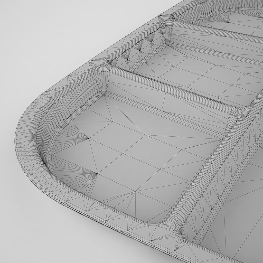 3d Model Lunch Food Tray