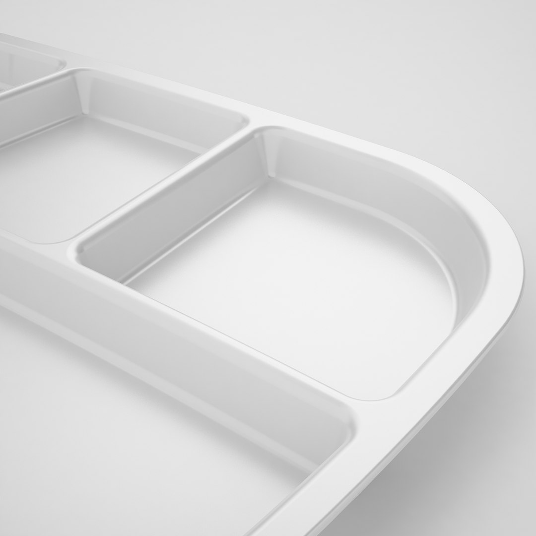 3d Model Lunch Food Tray