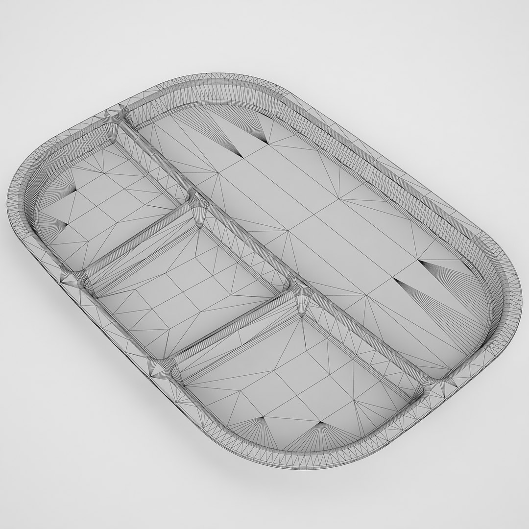 3d Model Lunch Food Tray