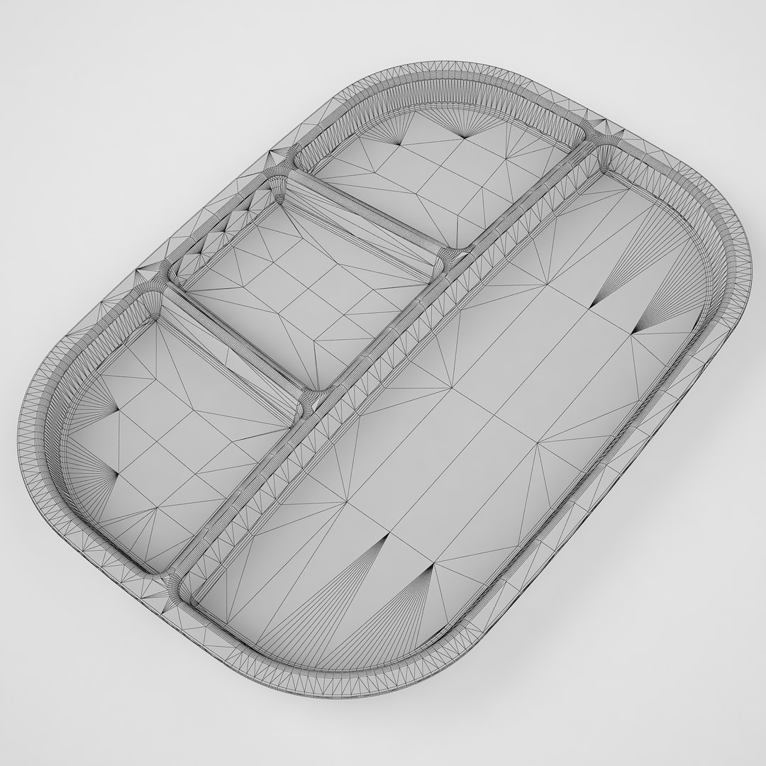 3d Model Lunch Food Tray