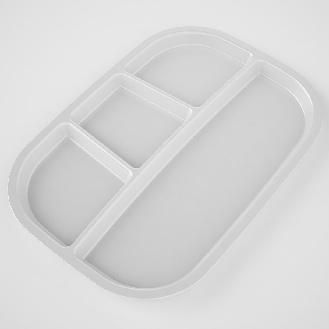 3d Model Lunch Food Tray