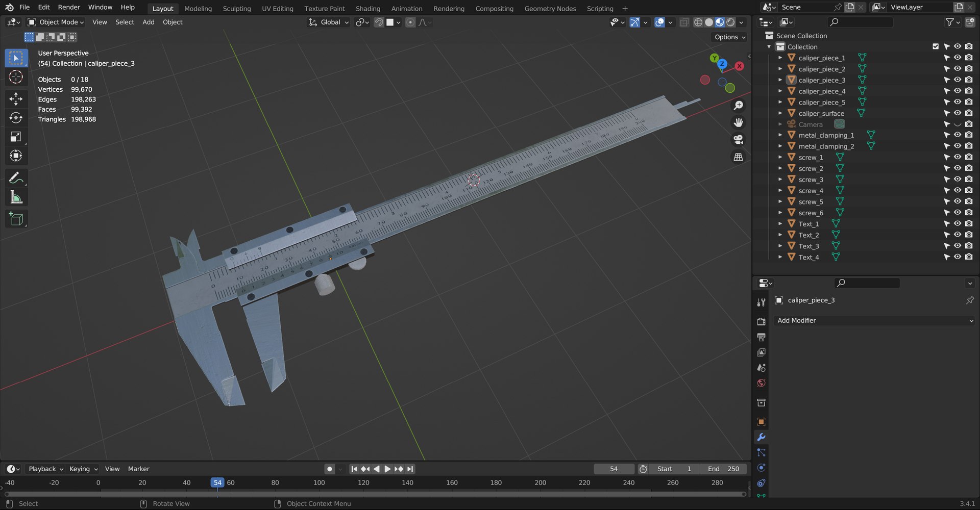 3D Realistic Used Caliper High Poly - TurboSquid 2056238
