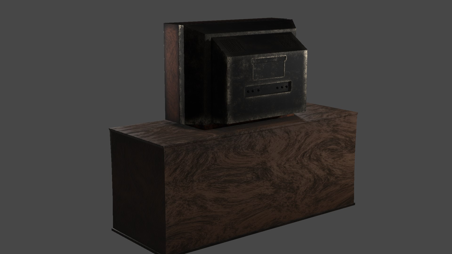 Old Classic Wooden Vintage TV Low Poly 3D Model - TurboSquid 1989152