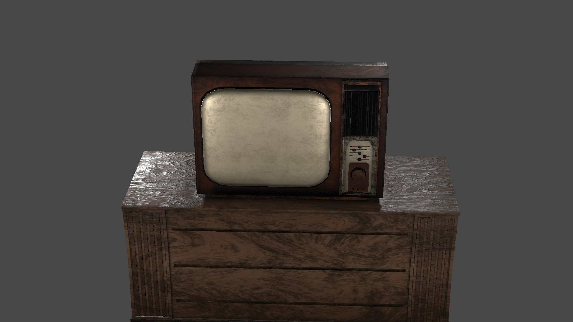 Old Classic Wooden Vintage TV Low Poly 3D Model - TurboSquid 1989152