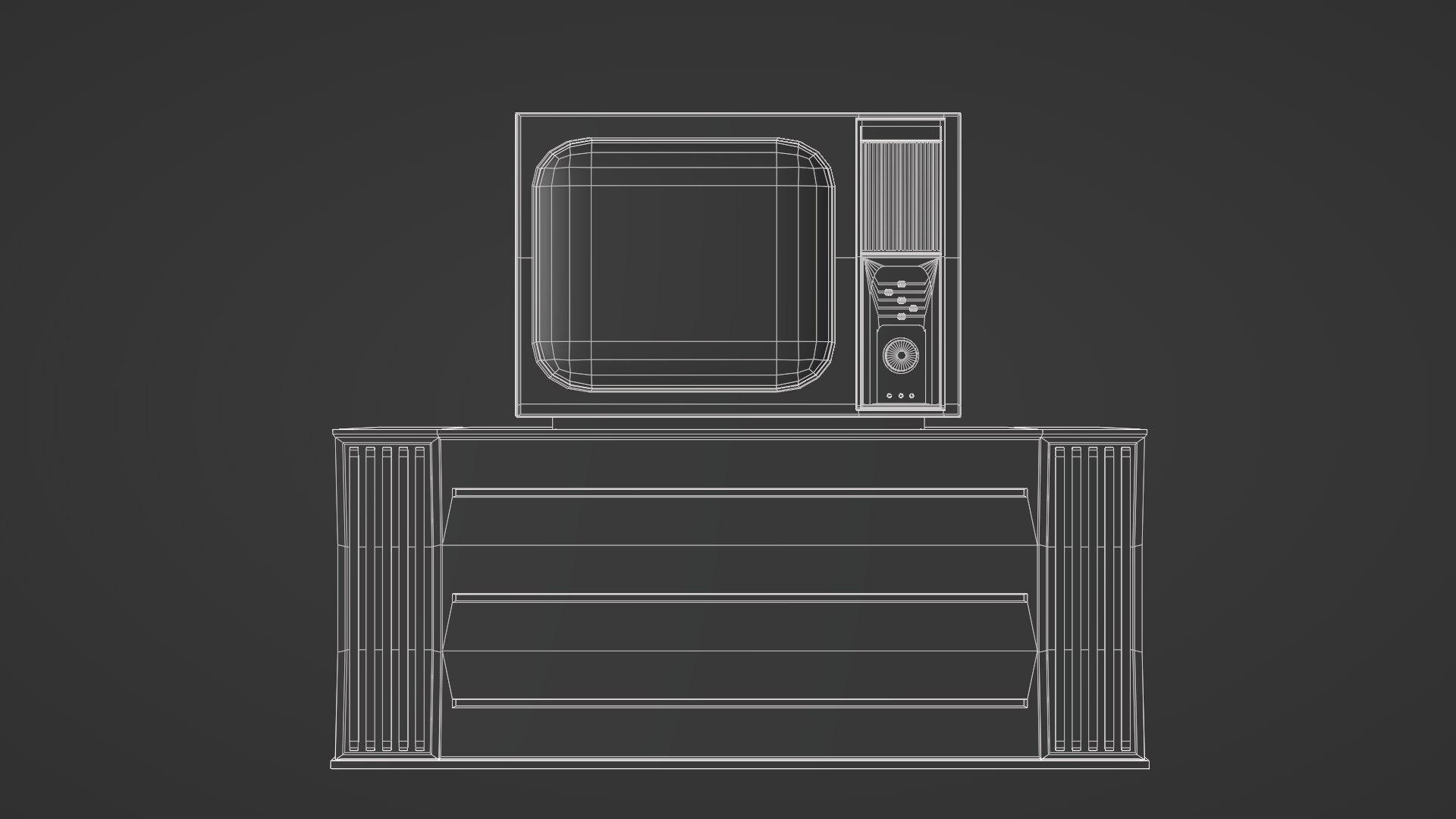 Old Classic Wooden Vintage TV Low Poly 3D Model - TurboSquid 1989152