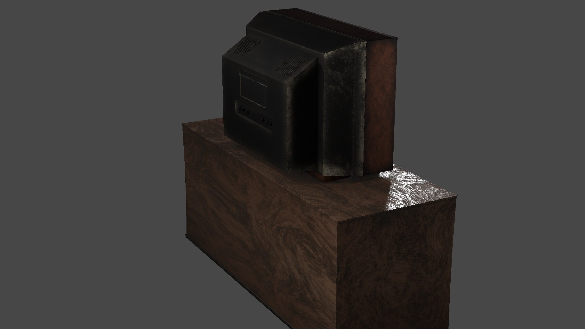 Old Classic Wooden Vintage TV Low Poly 3D Model - TurboSquid 1989152