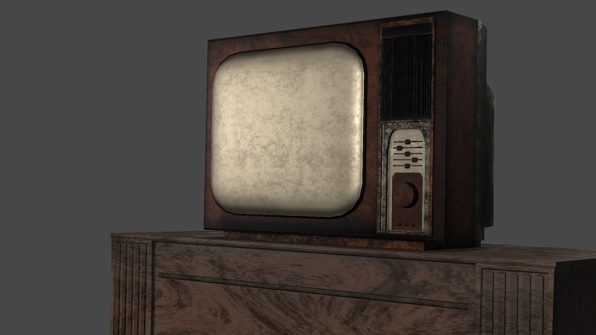 Old Classic Wooden Vintage TV Low Poly 3D Model - TurboSquid 1989152