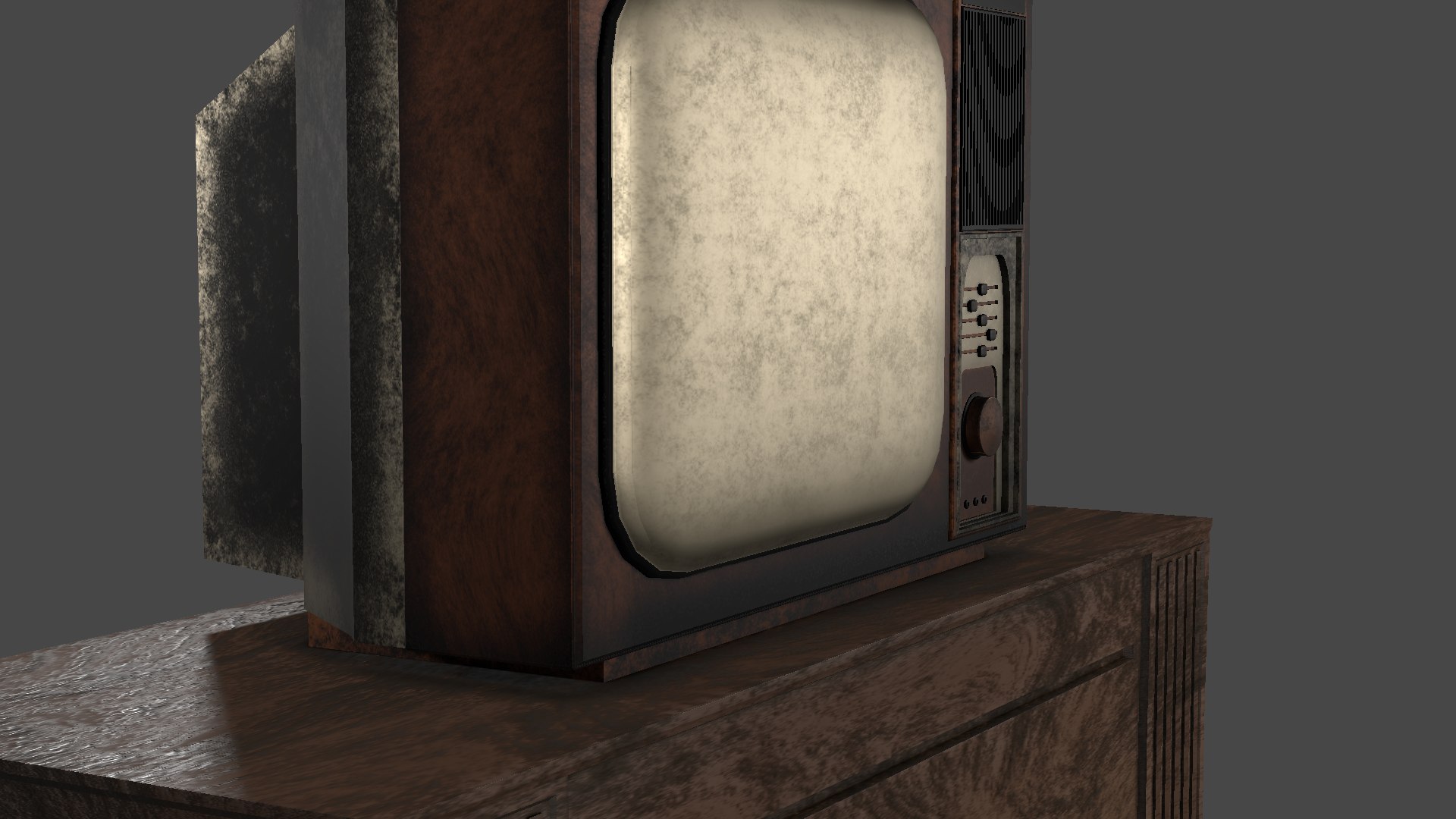 Old Classic Wooden Vintage TV Low Poly 3D Model - TurboSquid 1989152