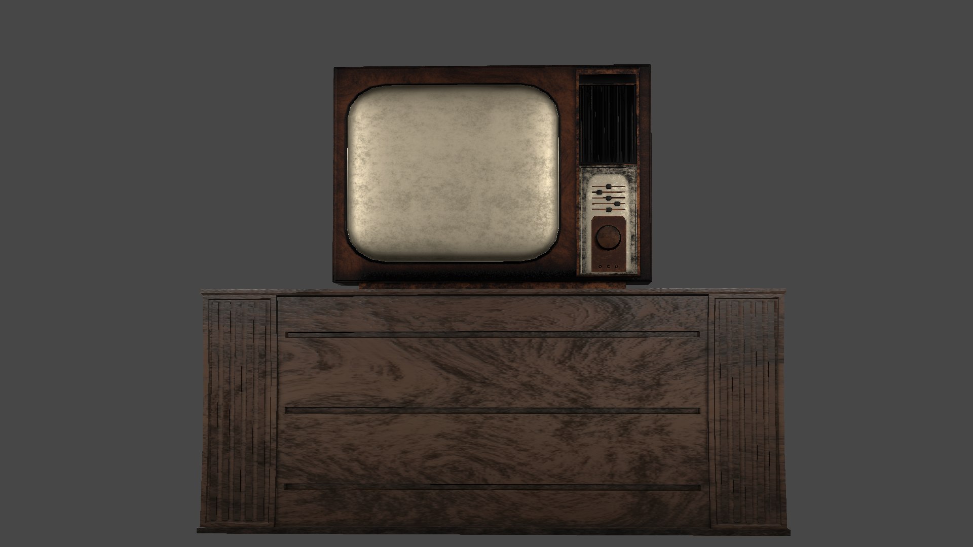 Old Classic Wooden Vintage TV Low Poly 3D Model - TurboSquid 1989152