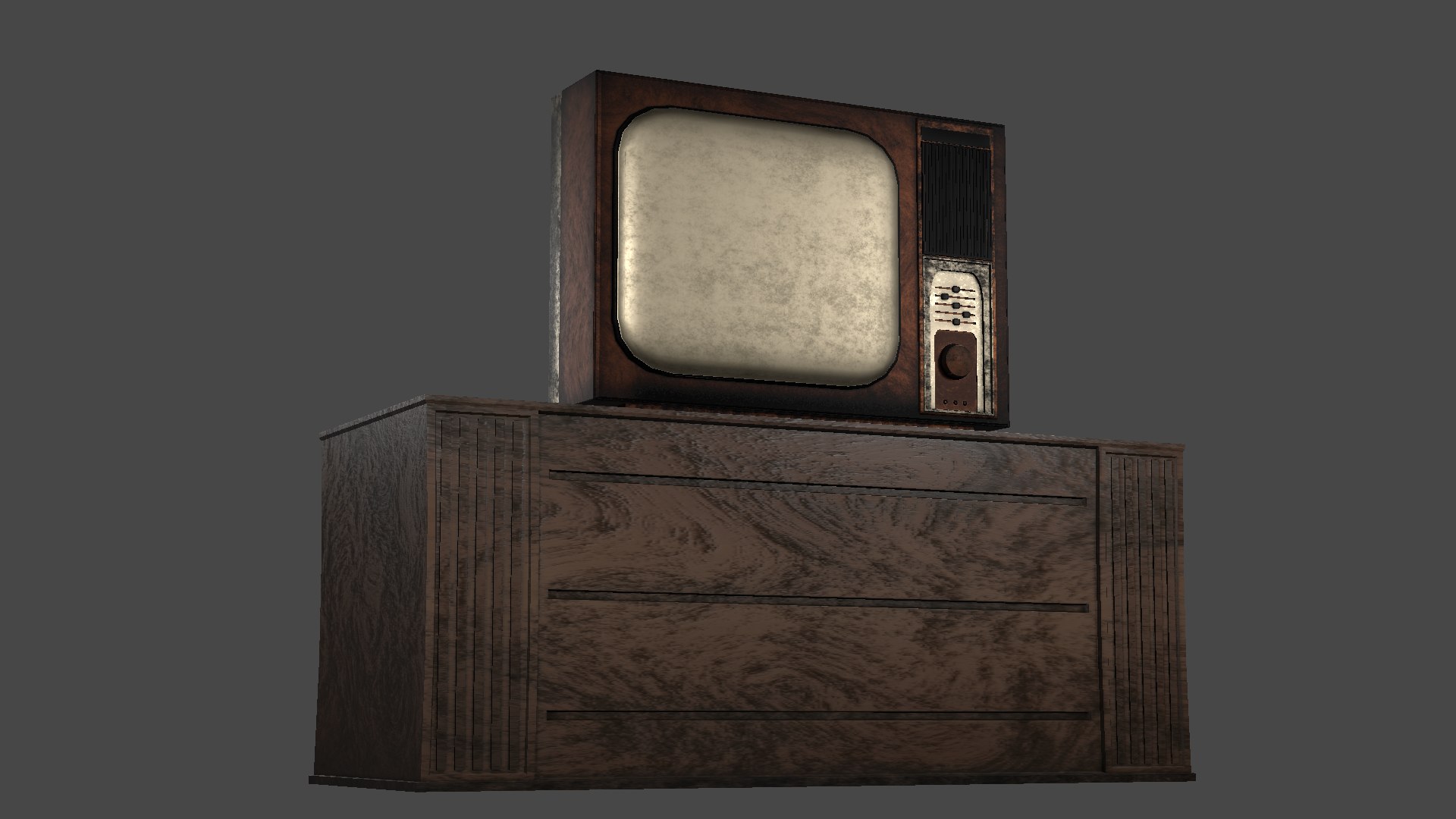 Old Classic Wooden Vintage TV Low Poly 3D Model - TurboSquid 1989152