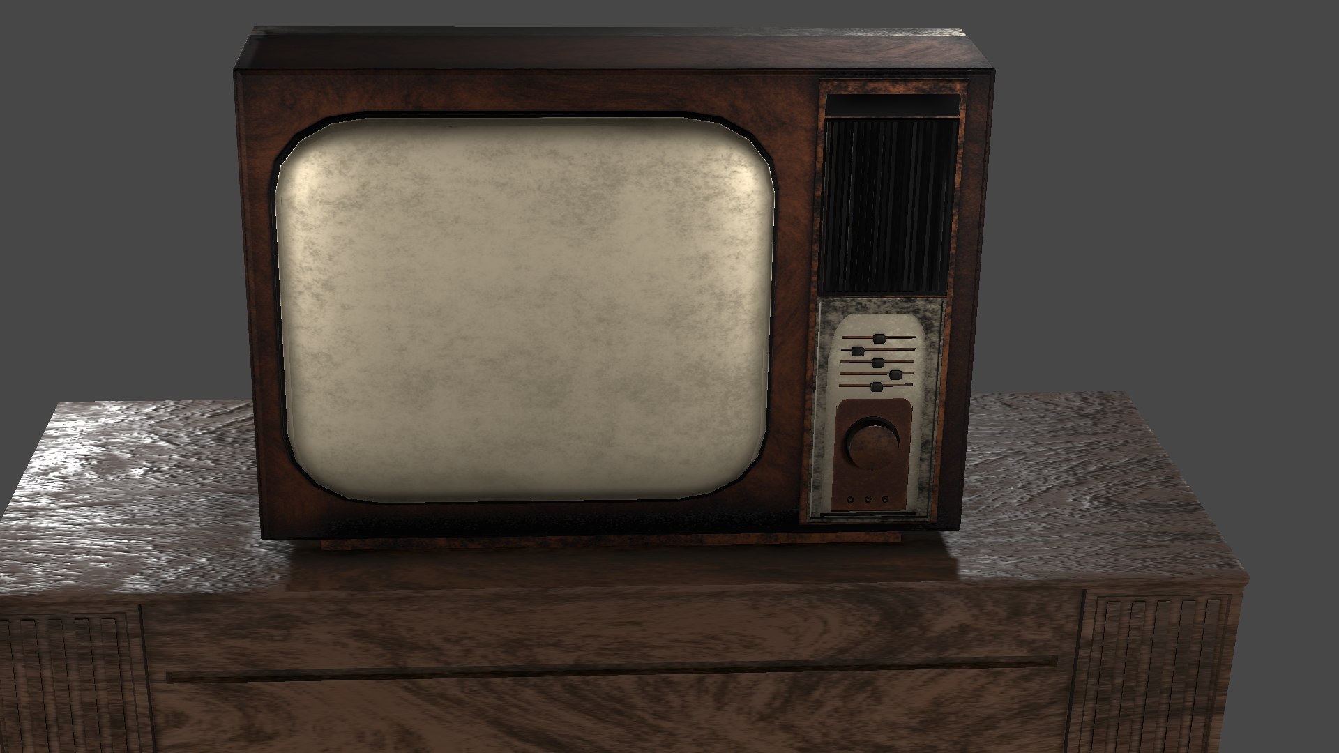 Old Classic Wooden Vintage TV Low Poly 3D Model - TurboSquid 1989152