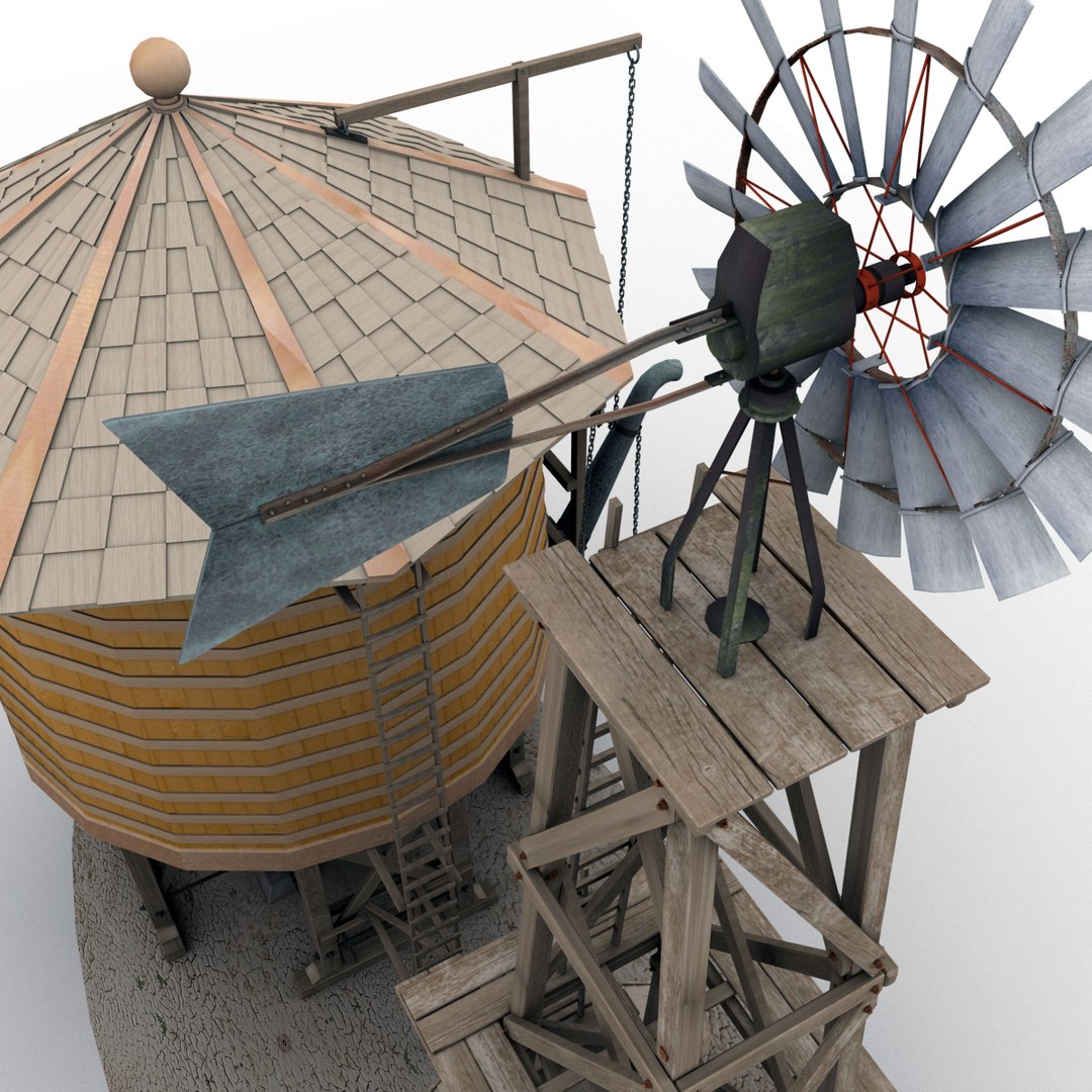 3ds Max Windmill Water Tower