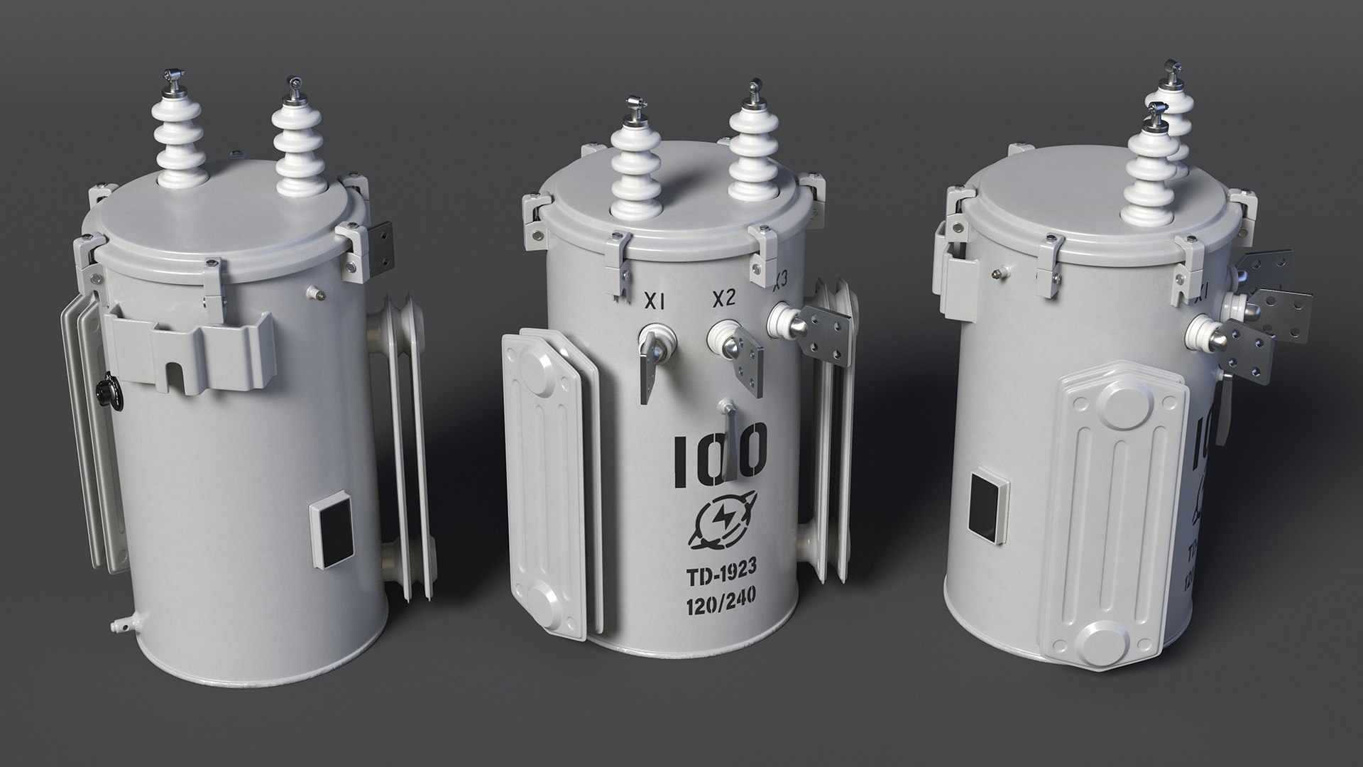 Single Phase Electric Pole Transformer Model - TurboSquid 2170490