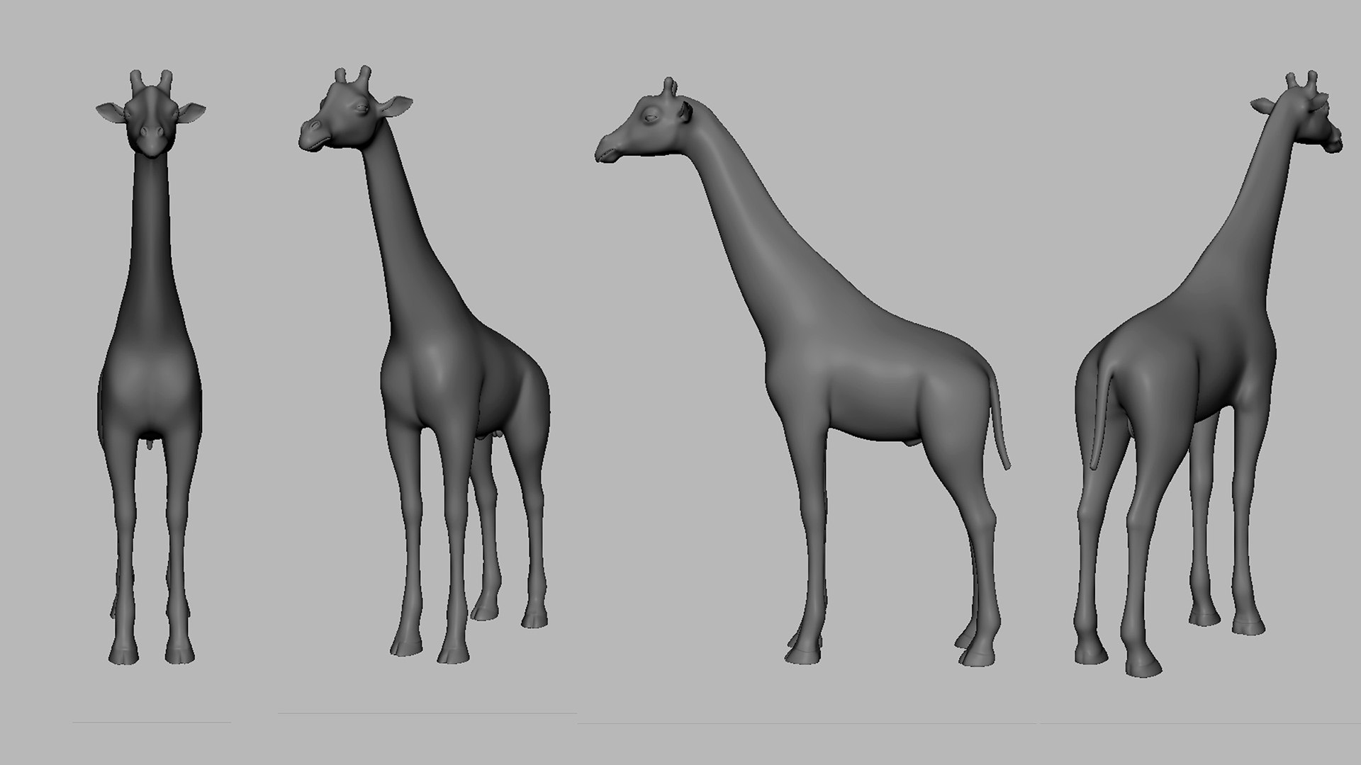 Giraffe Basemesh Model - TurboSquid 2237967