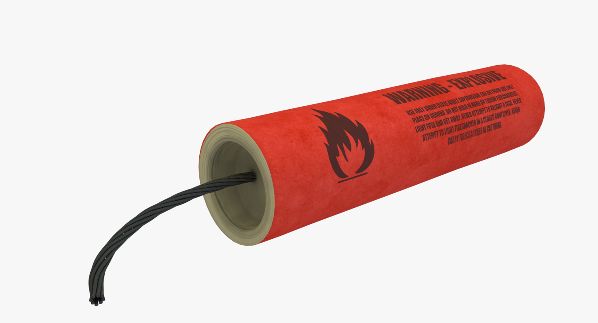 Firecracker cracker 3D model - TurboSquid 1361652