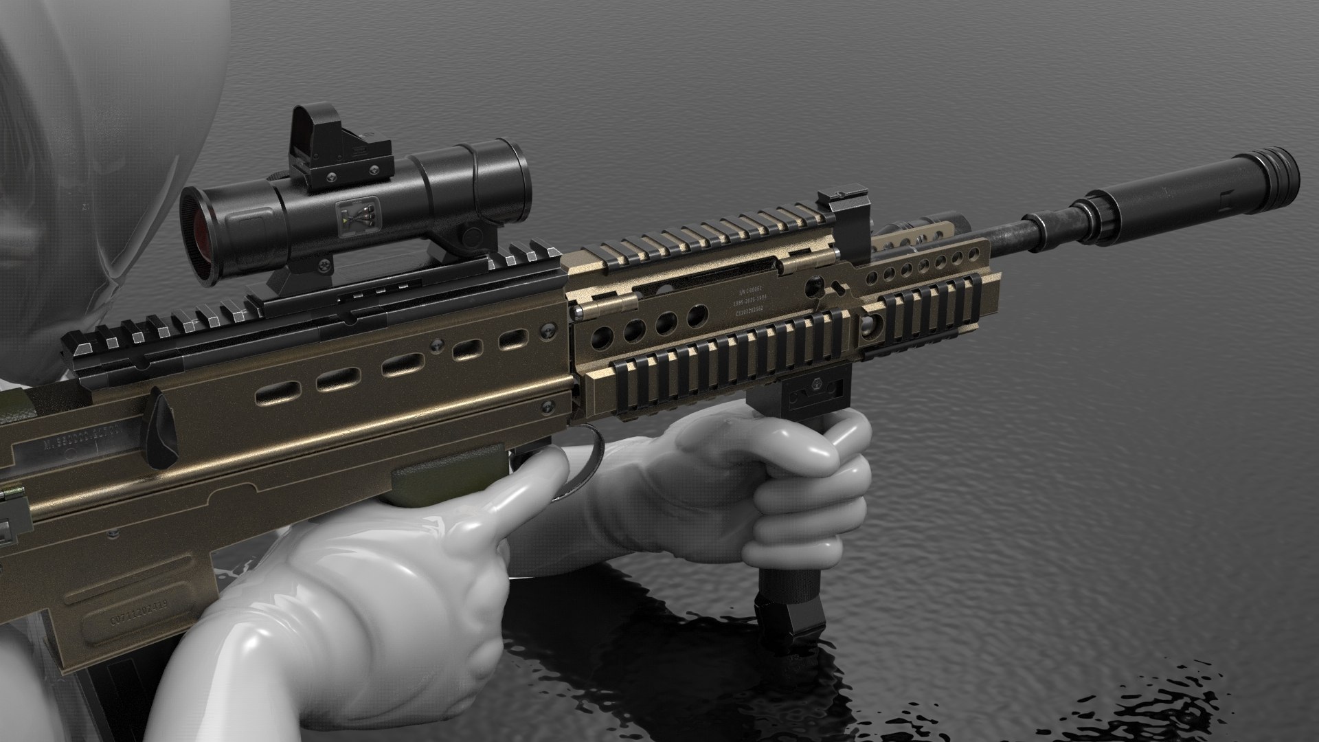 3D SA80 L85A2 Weapon Fps-Tps Model - TurboSquid 2406959