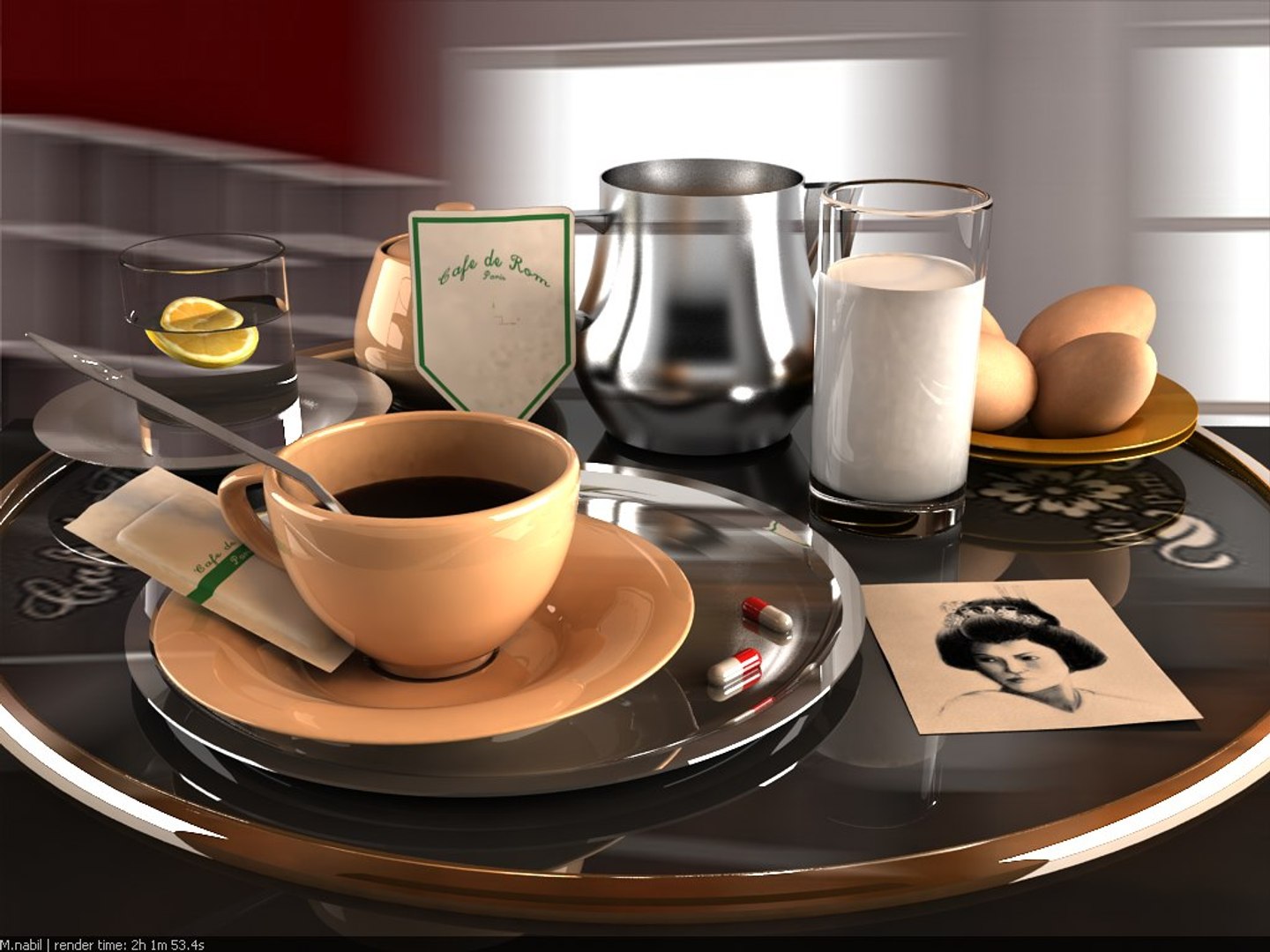 Realistic Breakfast Obj