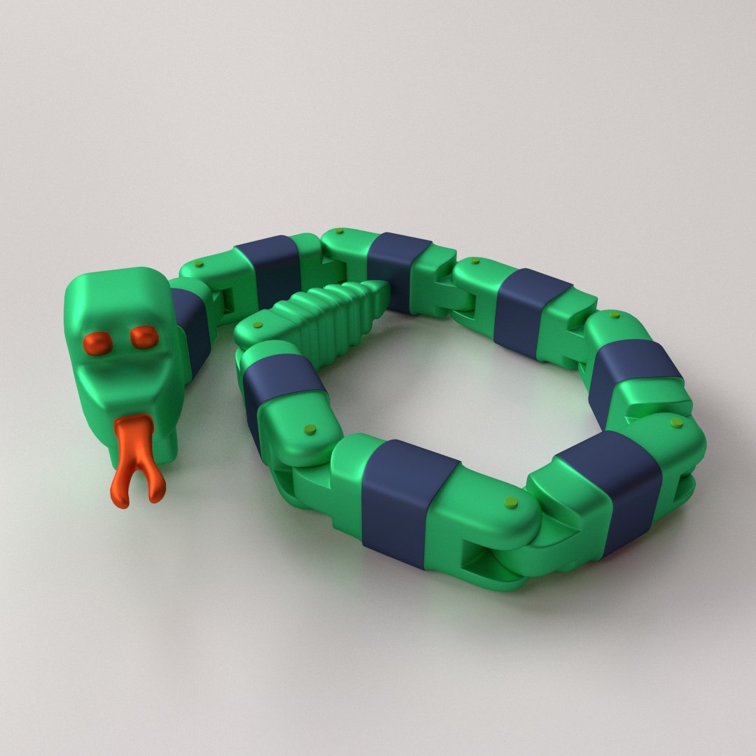 3d Toy Snake Model