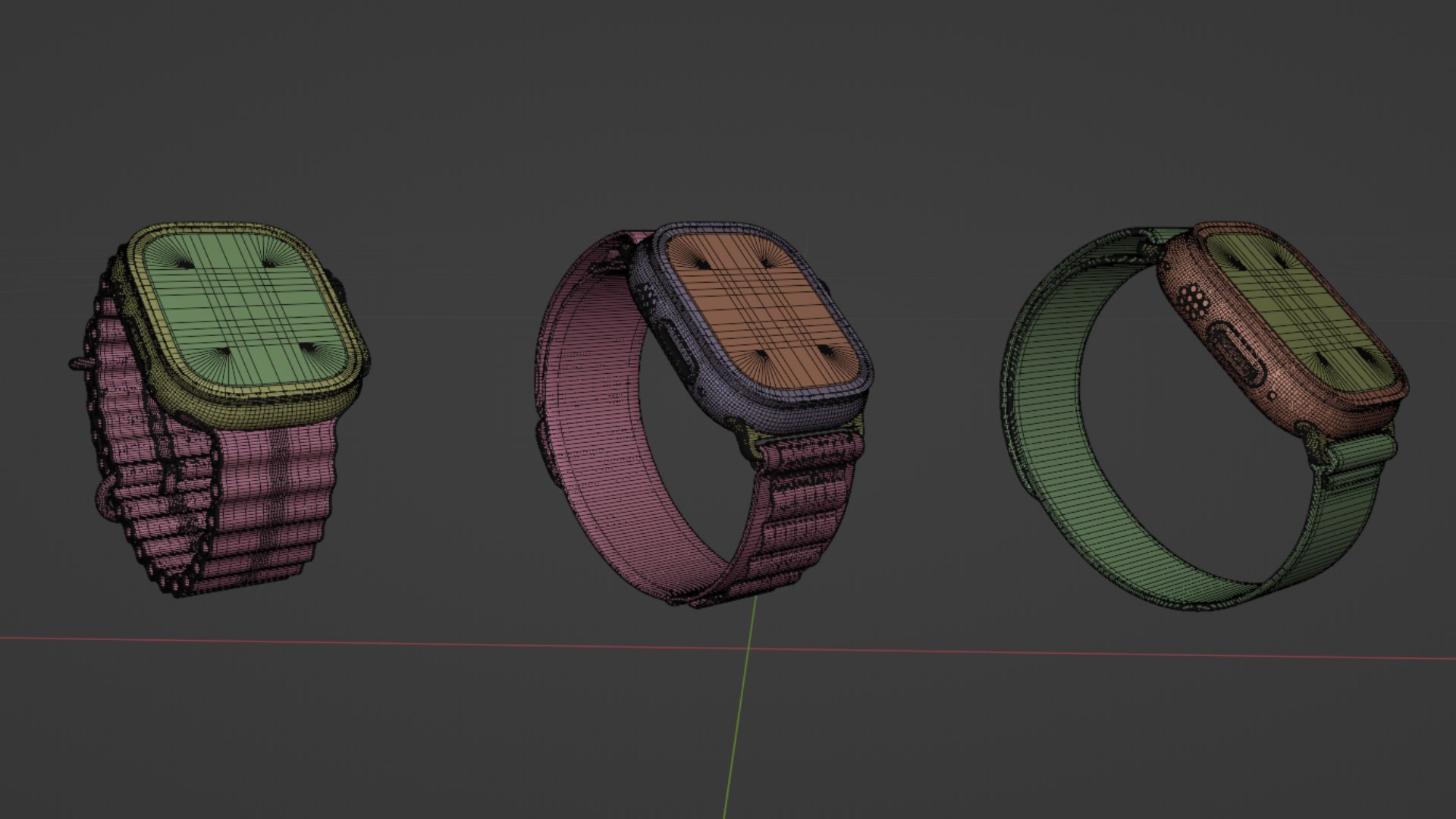 3D Apple Watch Ultra 2 All Colors Model - TurboSquid 2135255