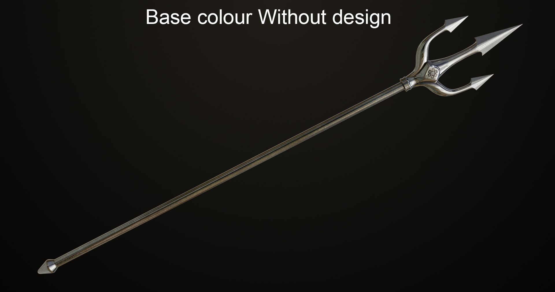 3D Model Trident 03 Silver All PBR Unity UE Textures Included ...
