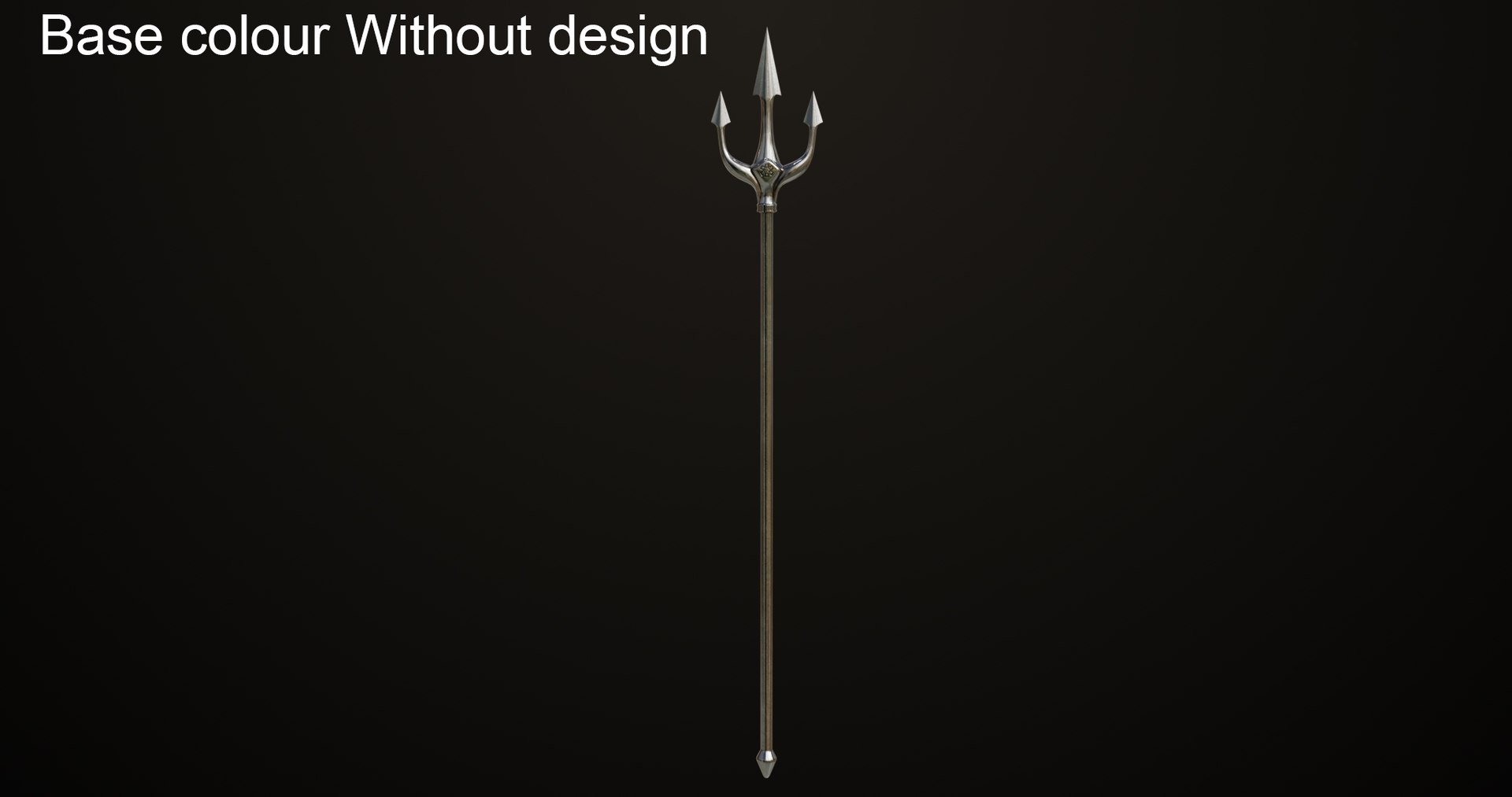 3D Model Trident 03 Silver All PBR Unity UE Textures Included ...