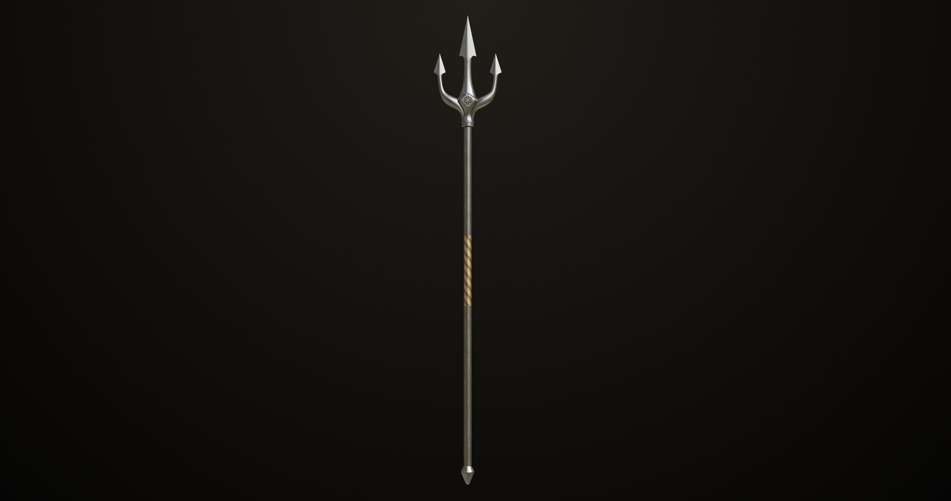 3D Model Trident 03 Silver All PBR Unity UE Textures Included ...