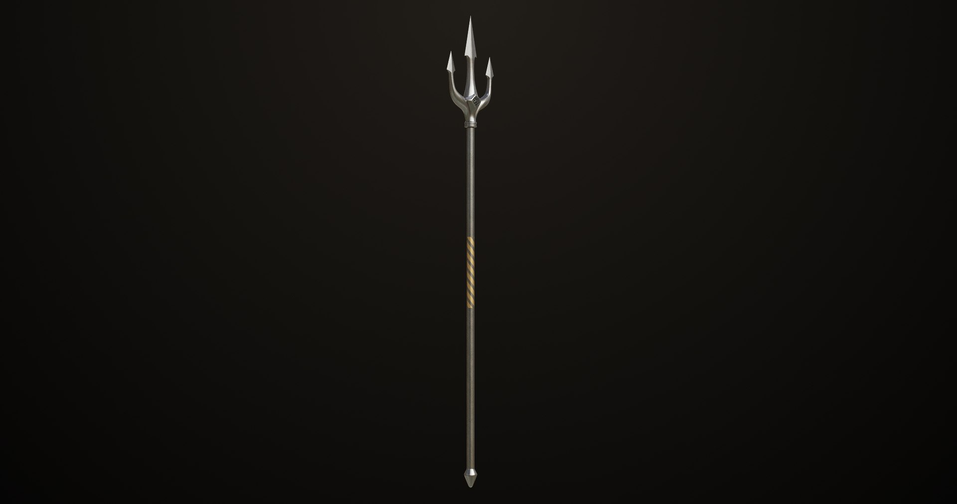 3D Model Trident 03 Silver All PBR Unity UE Textures Included ...
