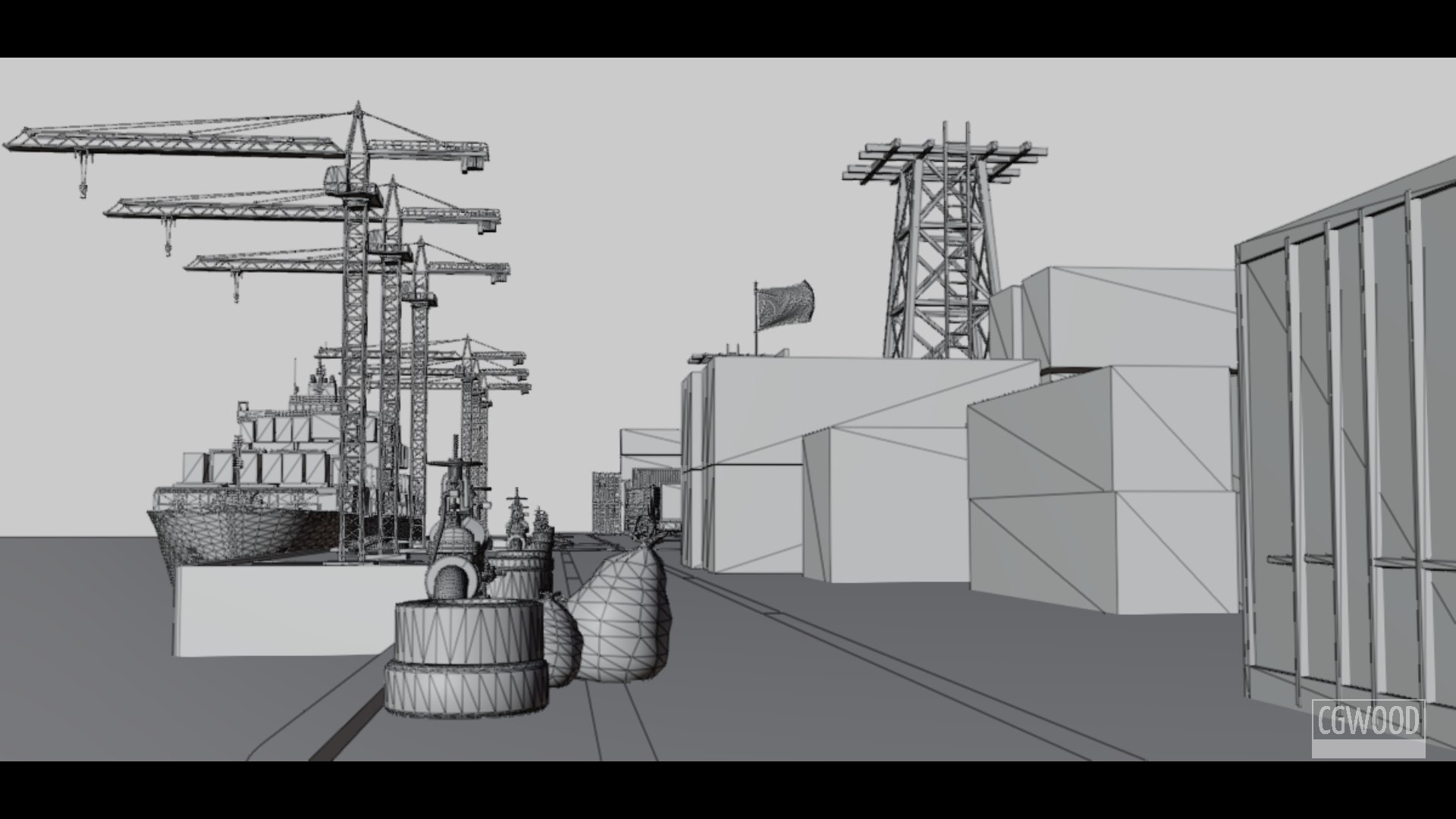 3D Cargo Port Container Ship 3D Model Model - TurboSquid 2239792