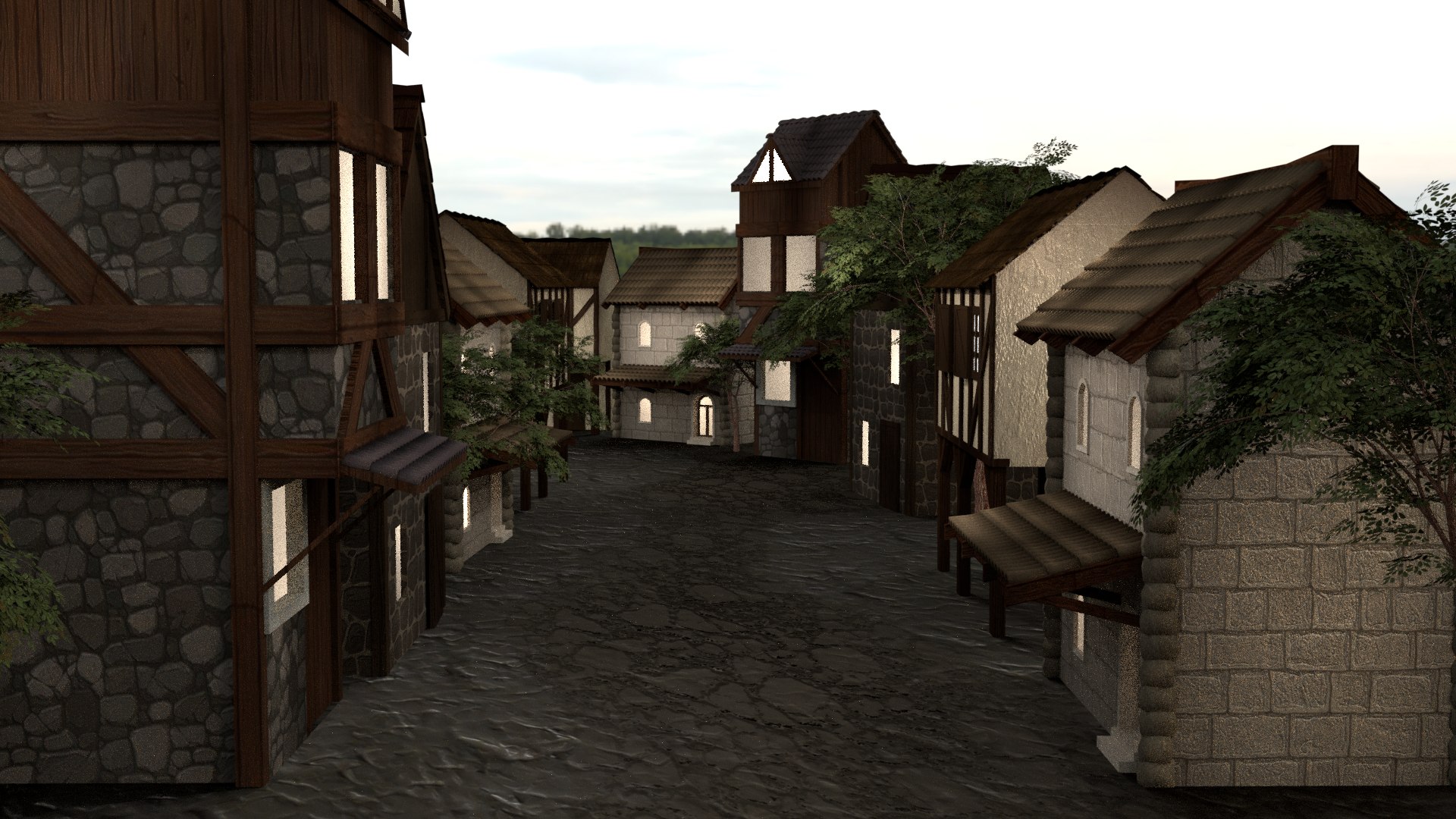 3D Medieval Village model - TurboSquid 1770810