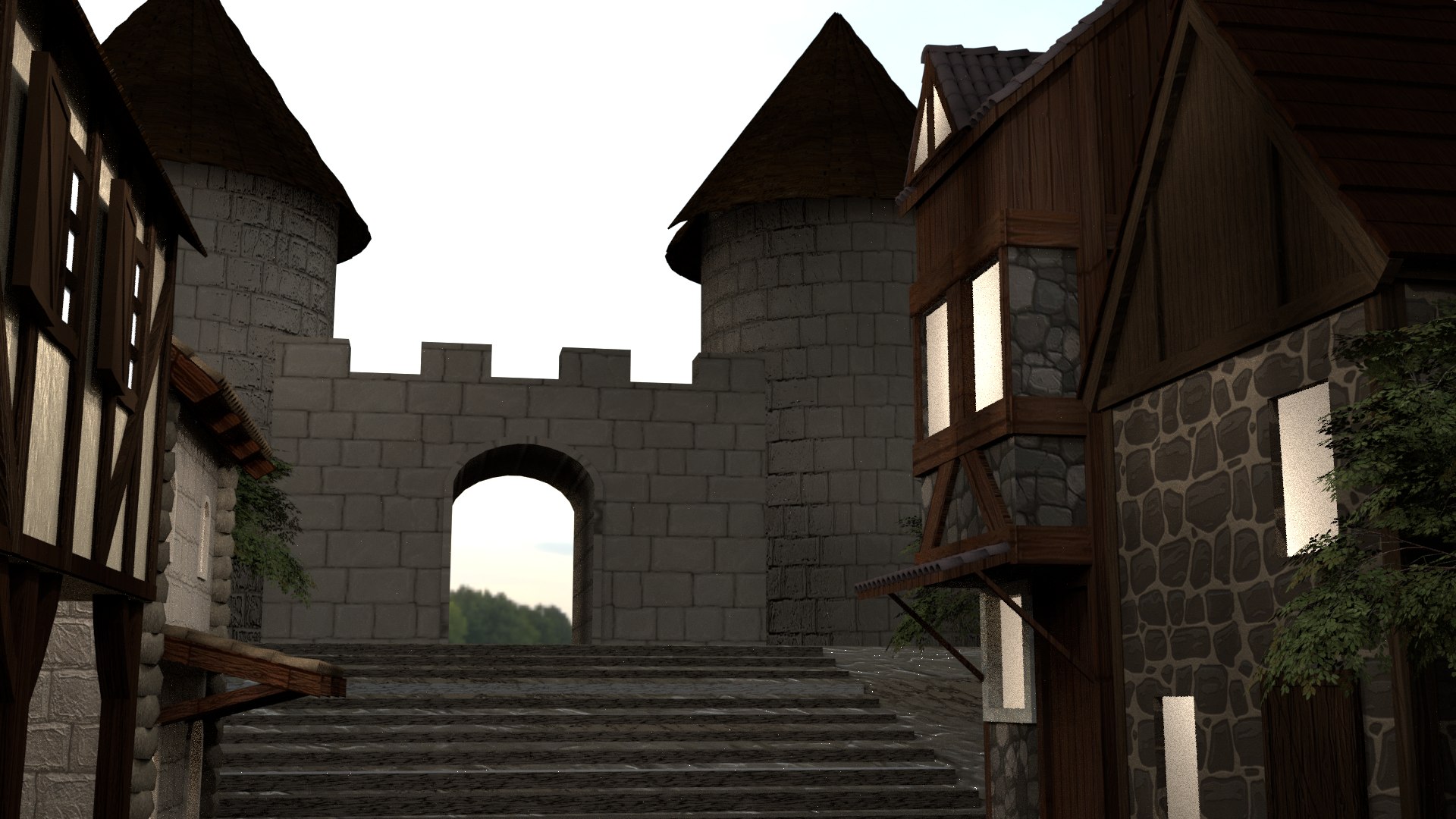 3D Medieval Village model - TurboSquid 1770810